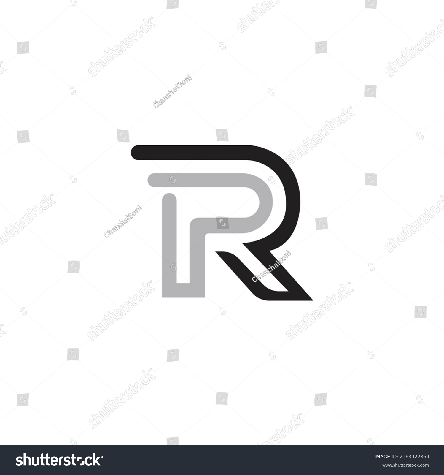 Pr Letter Logo Design Vector Stock Vector (Royalty Free) 2163922869 ...