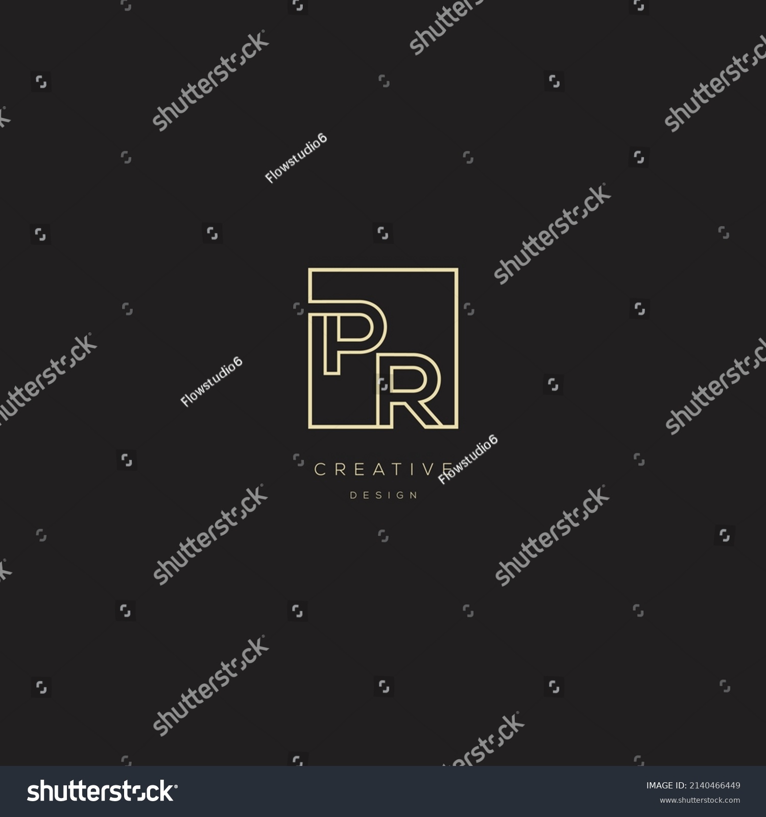 Pr Logo Design Template Vector Graphic Stock Vector (Royalty Free ...