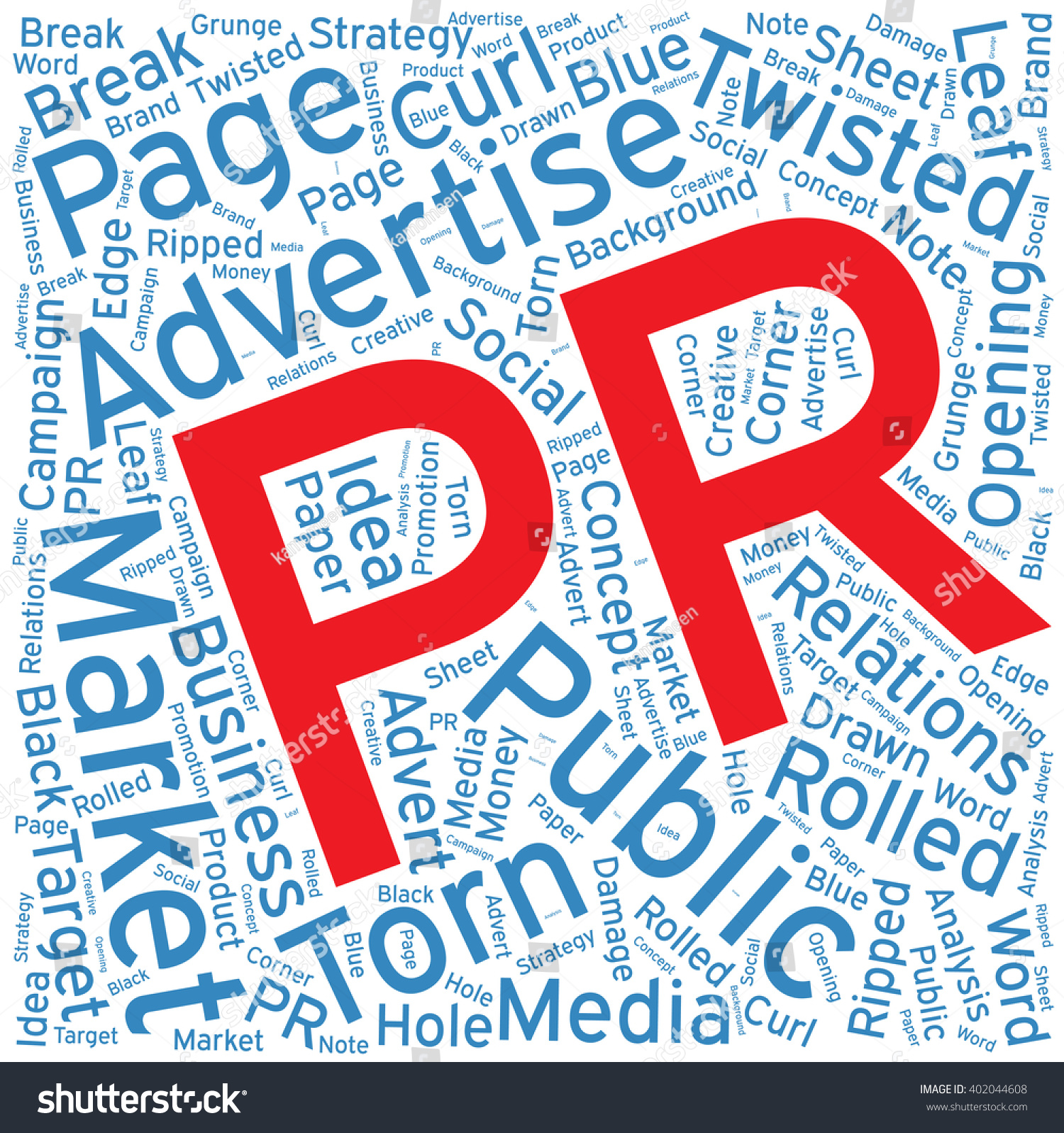 Pr Word Cloud Art Background Stock Vector (Royalty Free) 402044608 ...