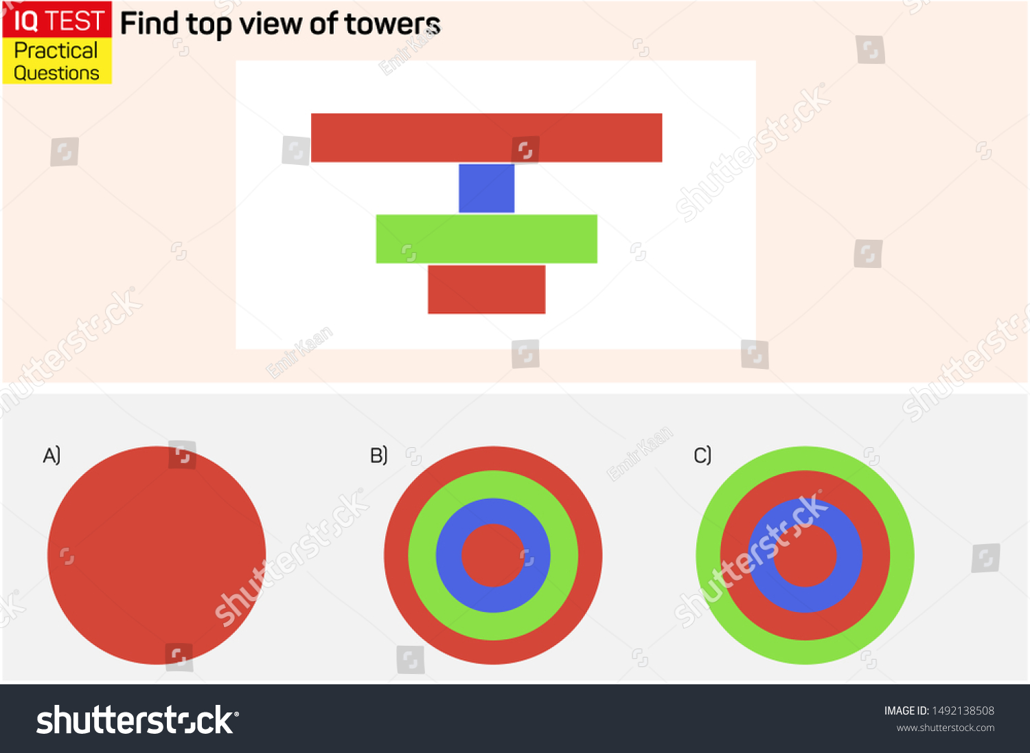Practical Visual Intelligence Questions Find View Stock Vector (Royalty ...