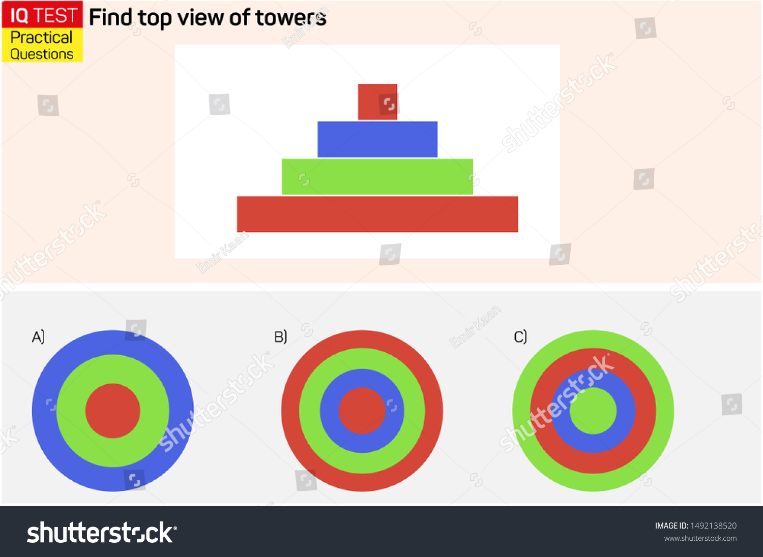 Practical Visual Intelligence Questions Find View Stock Vector (Royalty ...