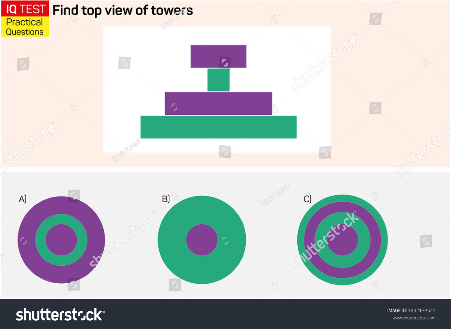Practical Visual Intelligence Questions Find View Stock Vector (Royalty ...