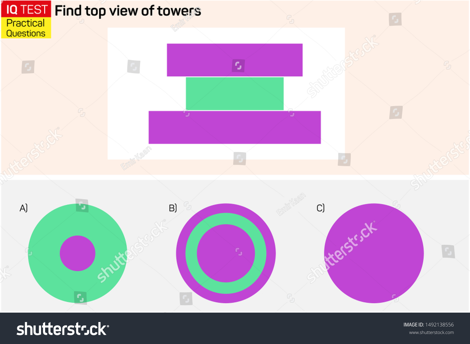 Practical Visual Intelligence Questions Find View Stock Vector (Royalty ...