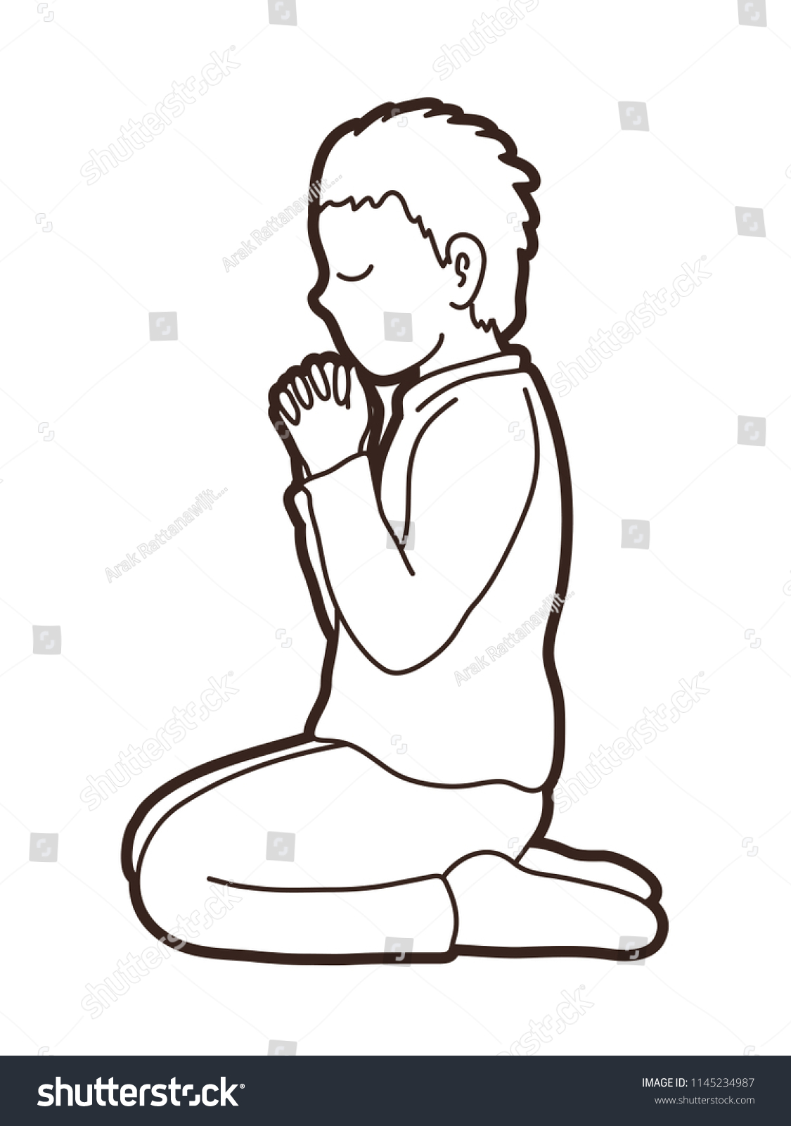 Prayer Christian Praying Graphic Vector Stock Vector (Royalty Free ...