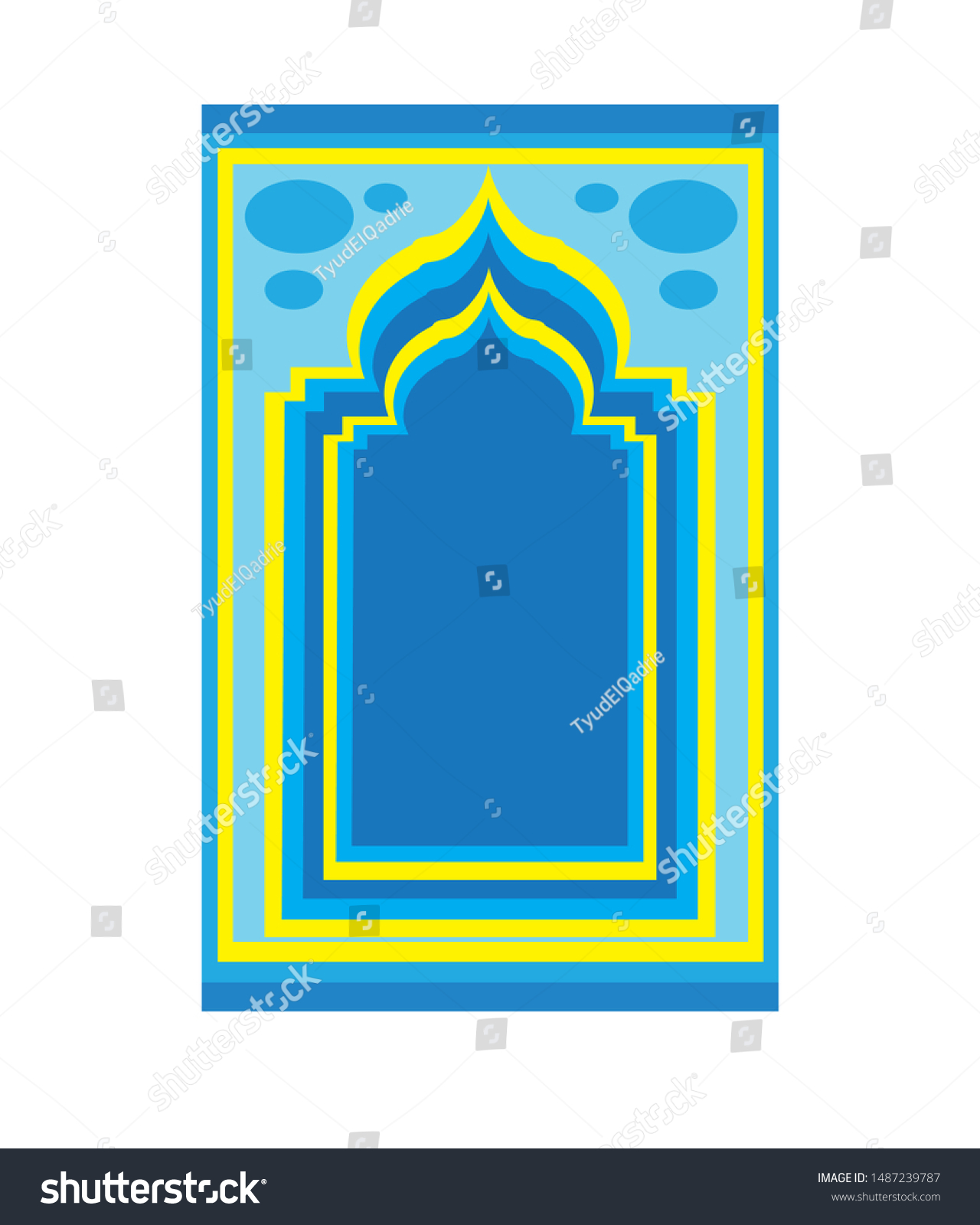 Prayer Rug Vector Illustration White Background: vetor stock (livre de ...