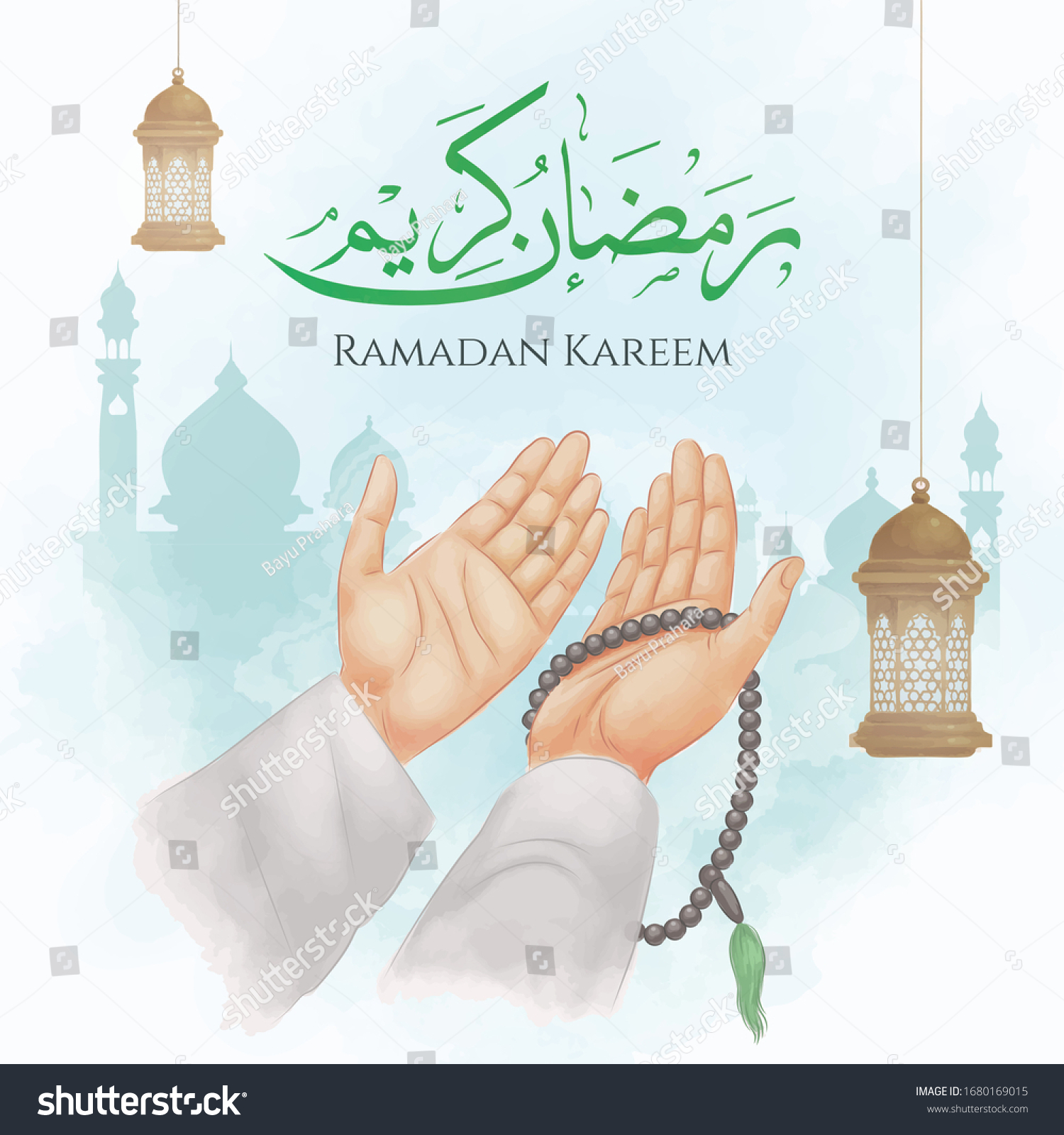 Praying Hands Ramadan Vector Eps 10 库存矢量图（免版税）1680169015 | Shutterstock
