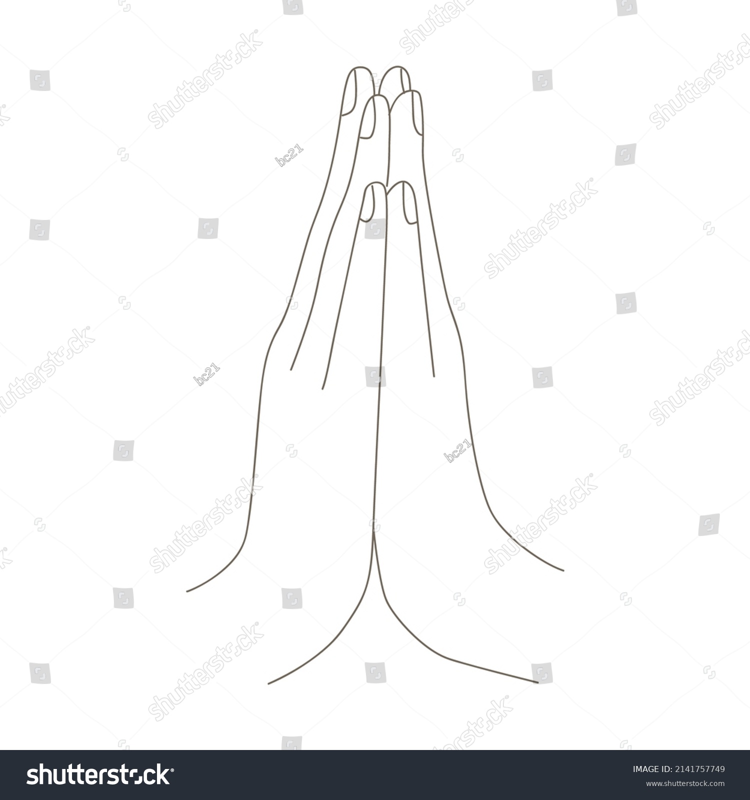 Praying Hands Vector Graphic Design Element Stock Vector (Royalty Free ...