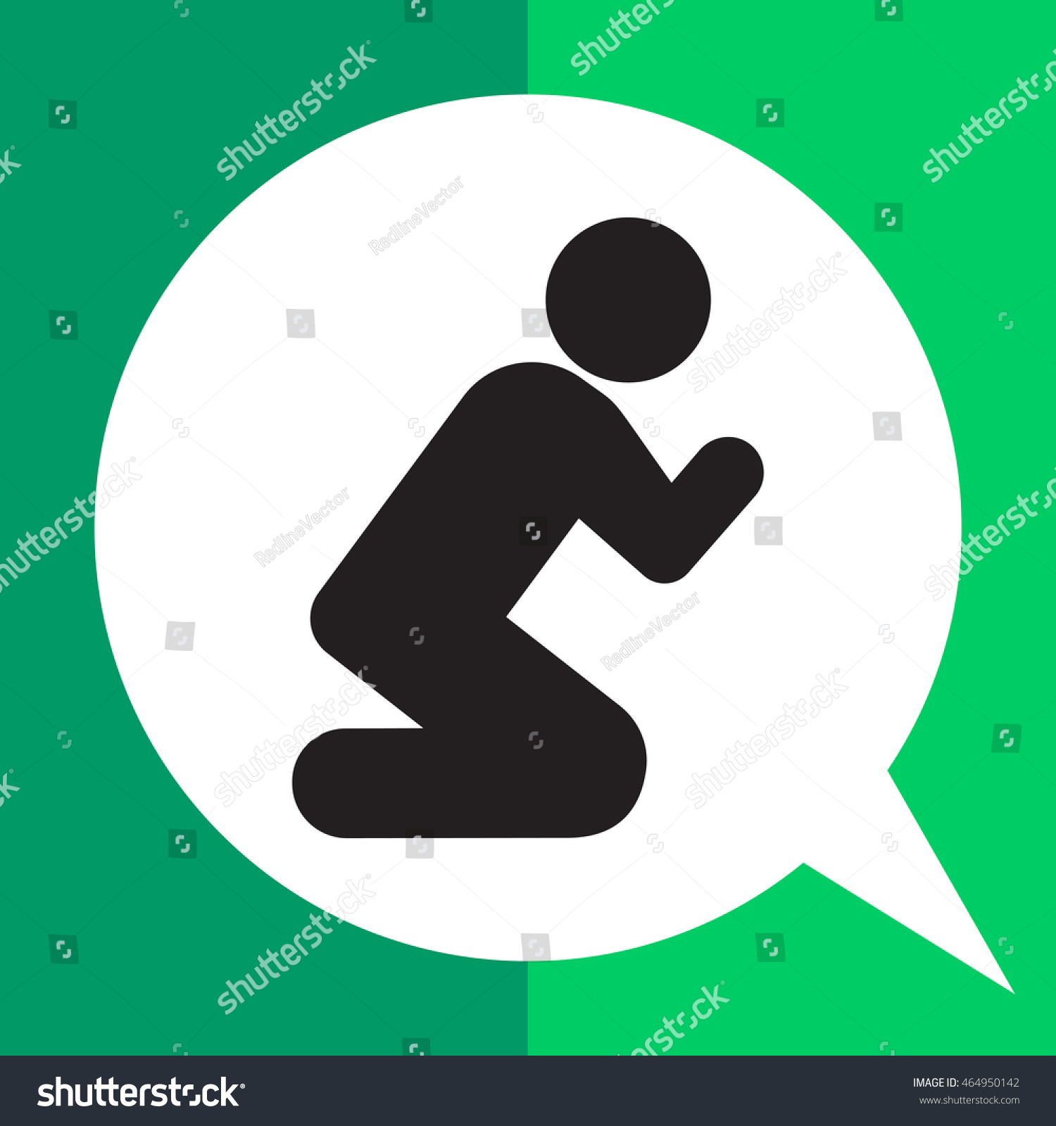 Praying Man Icon Stock Vector (Royalty Free) 464950142
