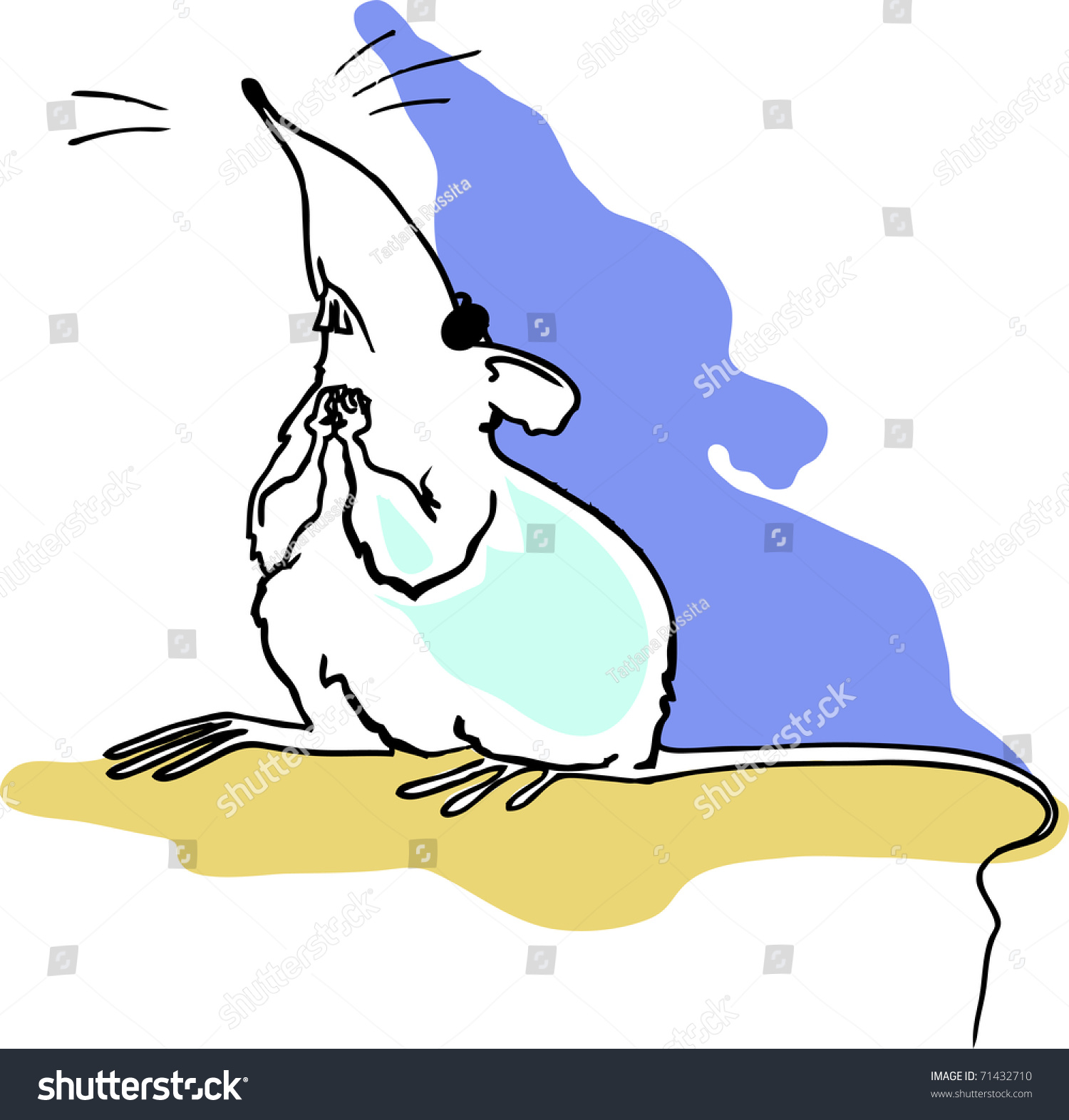 Praying Mouse Stock Vector (Royalty Free) 71432710