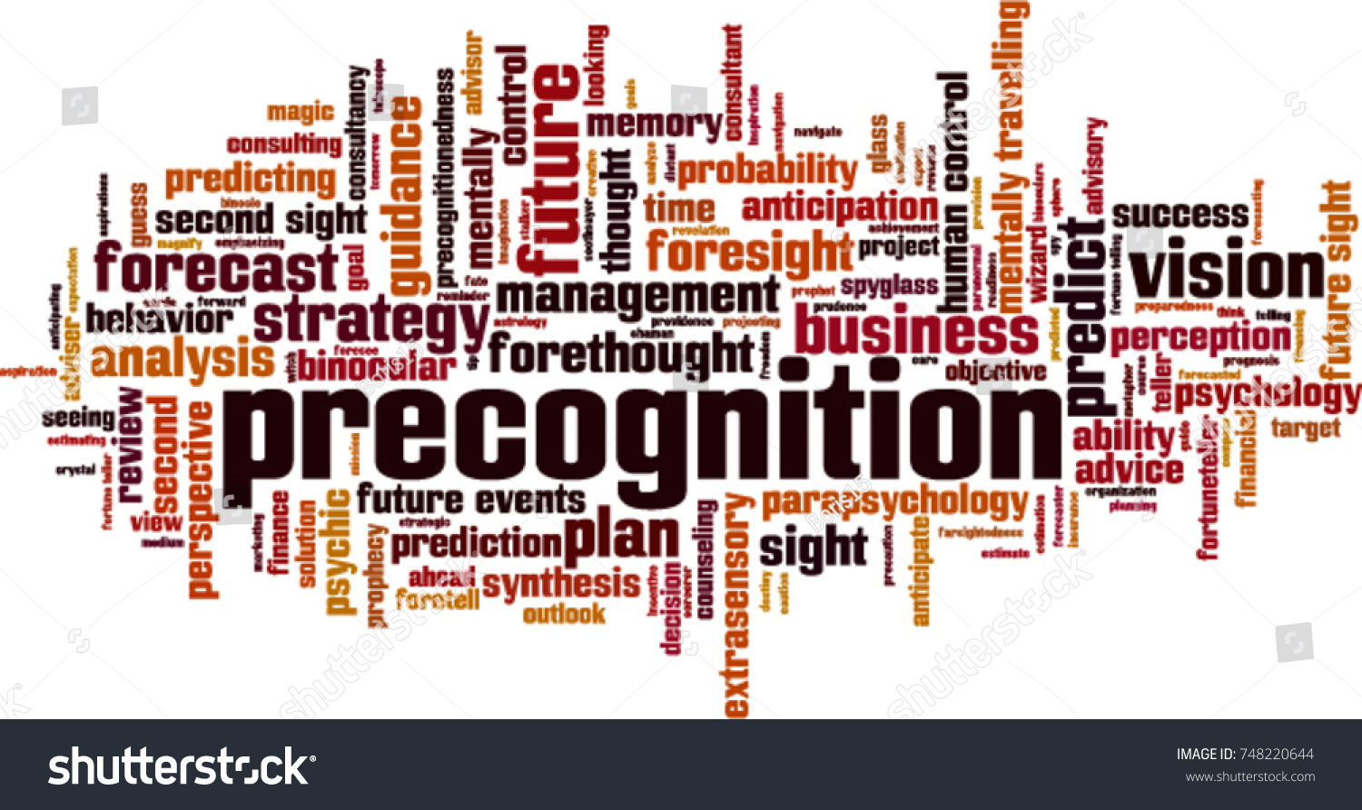 Precognition Word Cloud Concept Vector Illustration: vector de stock ...