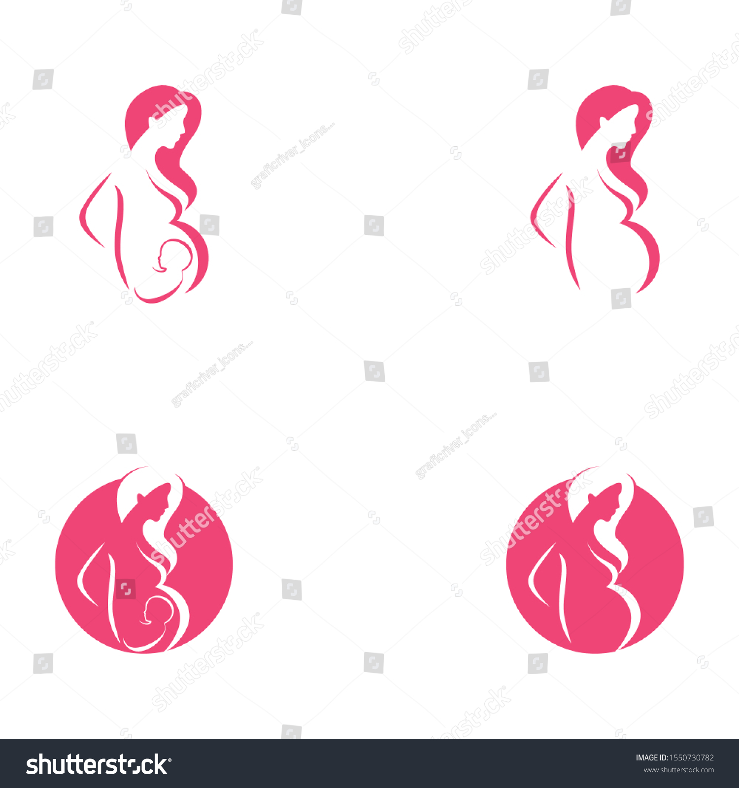 Pregnancy Vector Logo Icon Design Template Stock Vector (Royalty Free ...