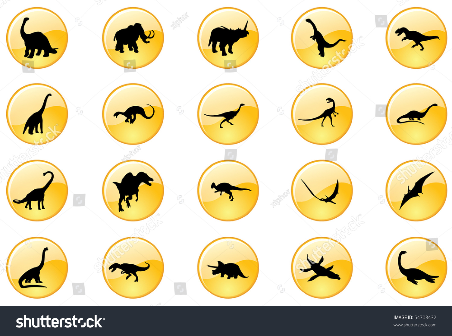 Prehistoric Icons: vector de stock (libre de regalías) 54703432 ...