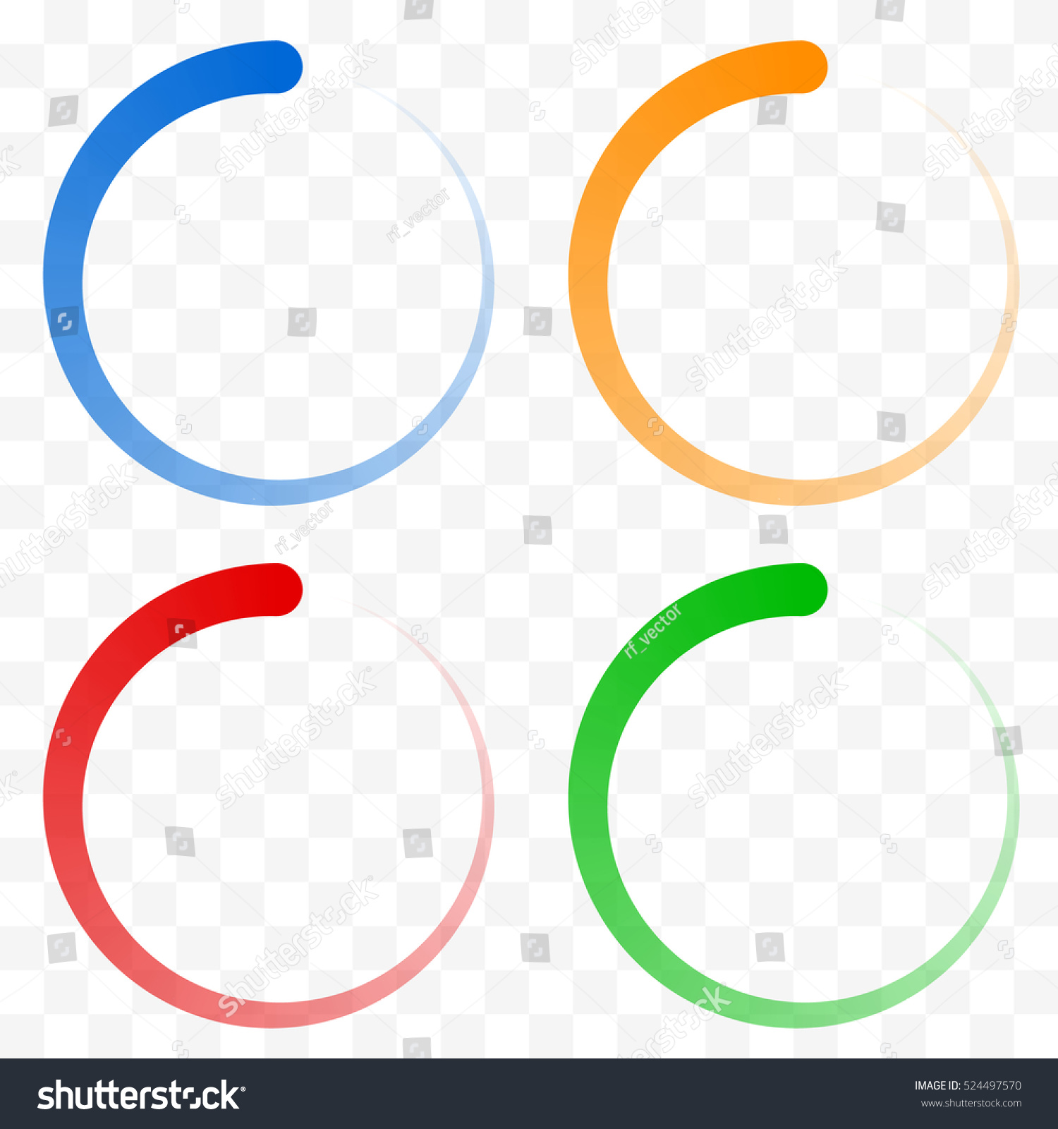 Preloader Buffer Shapes Symbols Fading Transparent Stock Vector ...