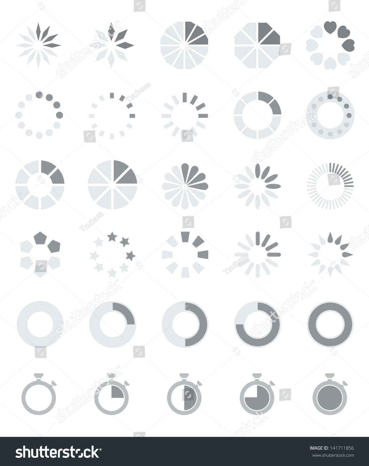 Preloader Vector Set Stock Vector (Royalty Free) 141711856 | Shutterstock