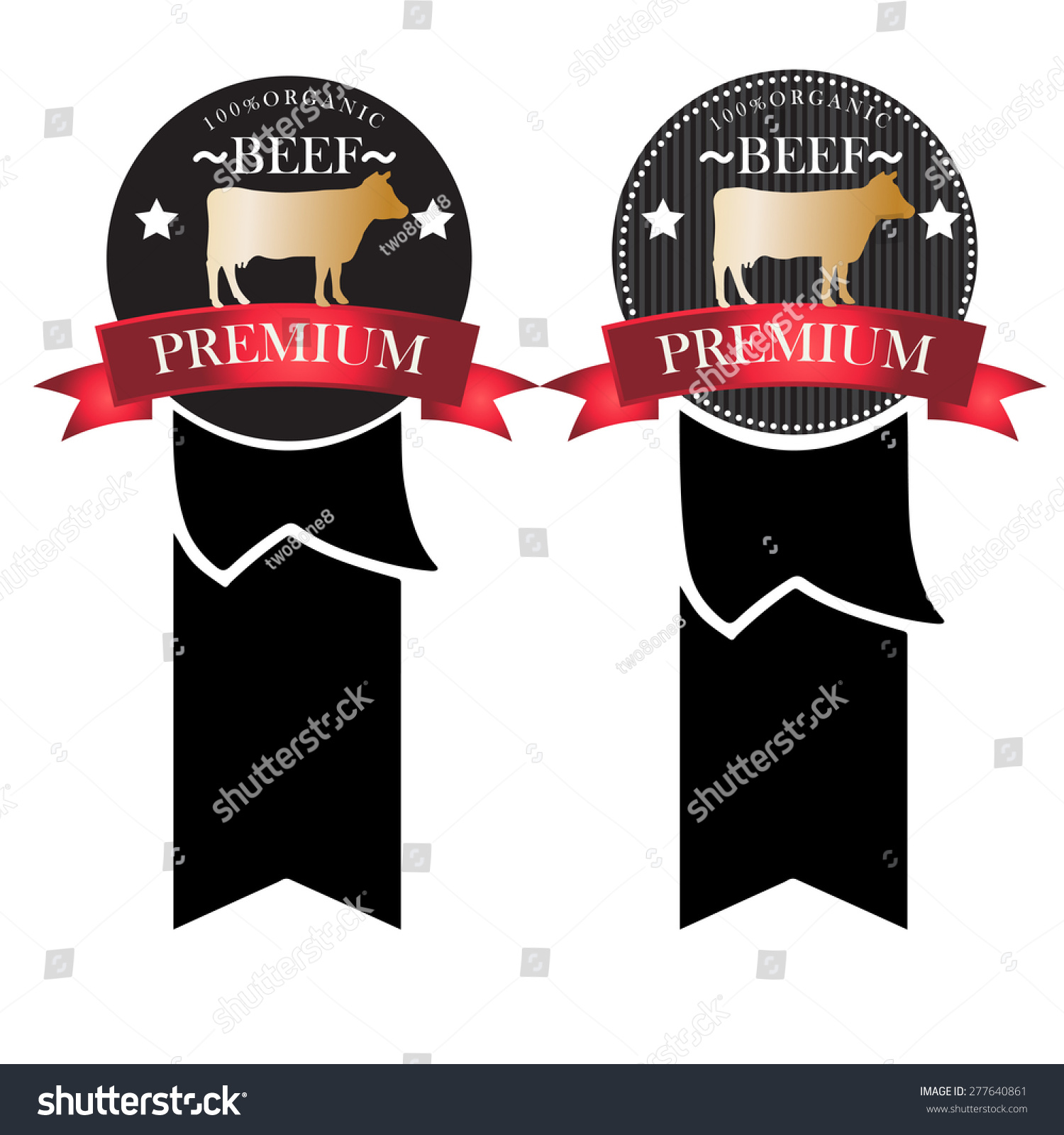 Premium Beef Labels Badges Design Elements Stock Vector (Royalty Free ...