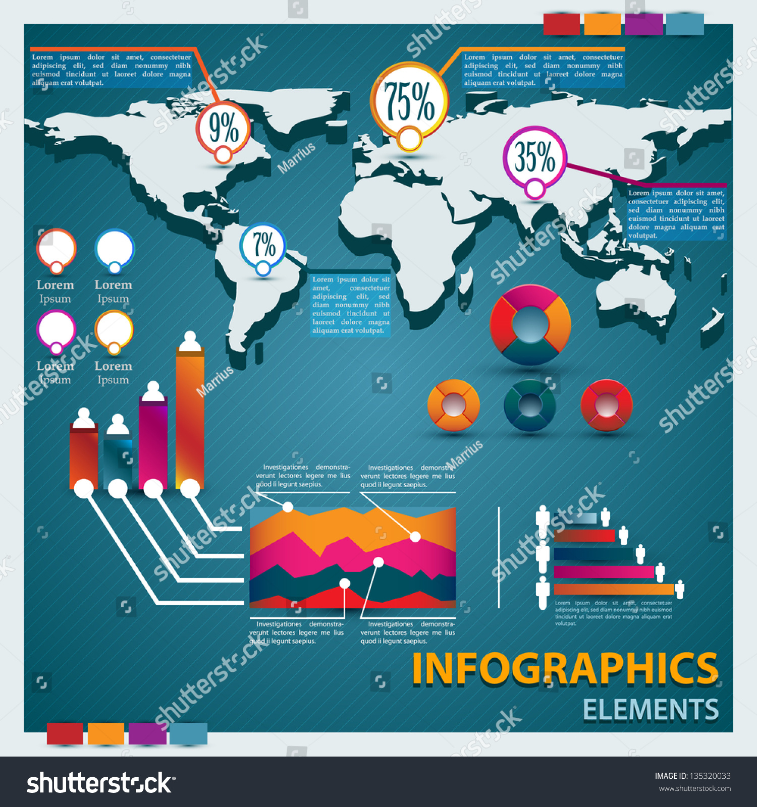 Premium Infographics Master Collection: vector de stock (libre de ...
