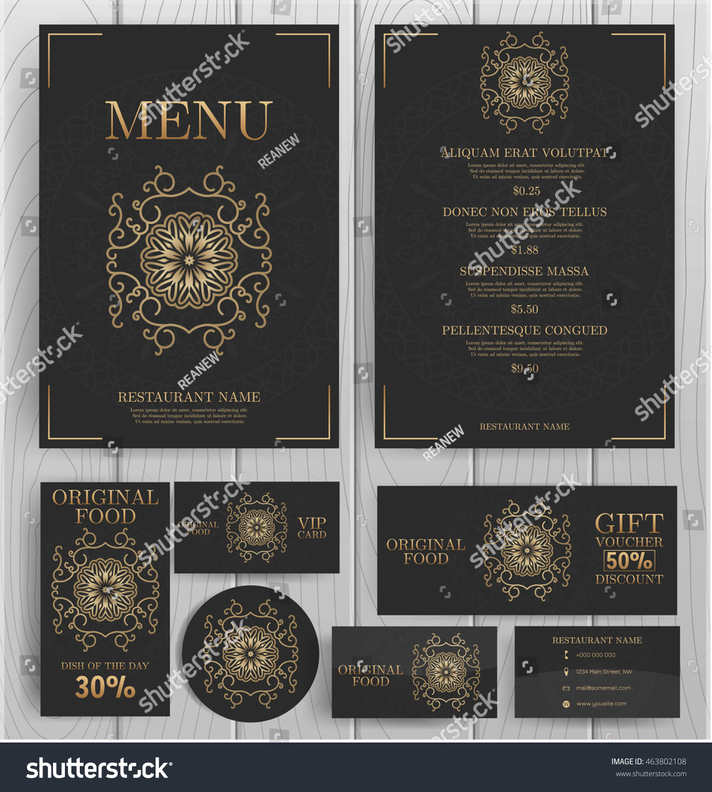 Premium Restaurant Cafe Menu Template Design Stock Vector (Royalty Free ...