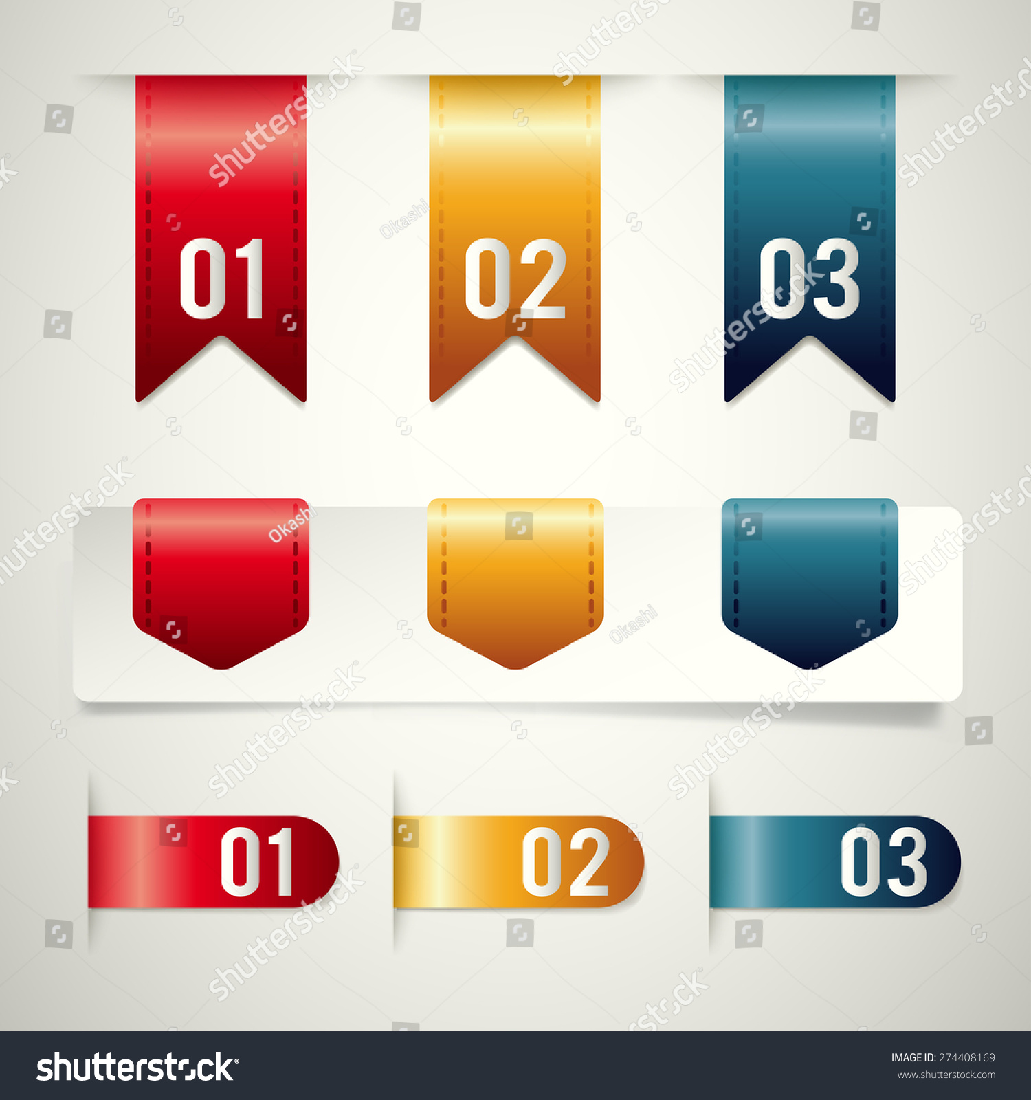 Premium Ribbon Set Vector Illustration Stock Vector (Royalty Free ...