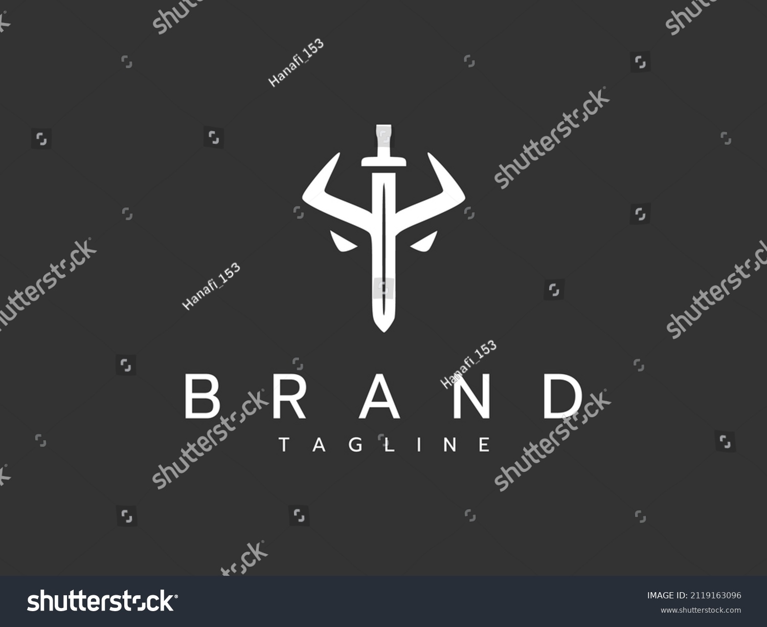 Premium Simple Sword Logo Vector Stock Vector (Royalty Free) 2119163096 ...