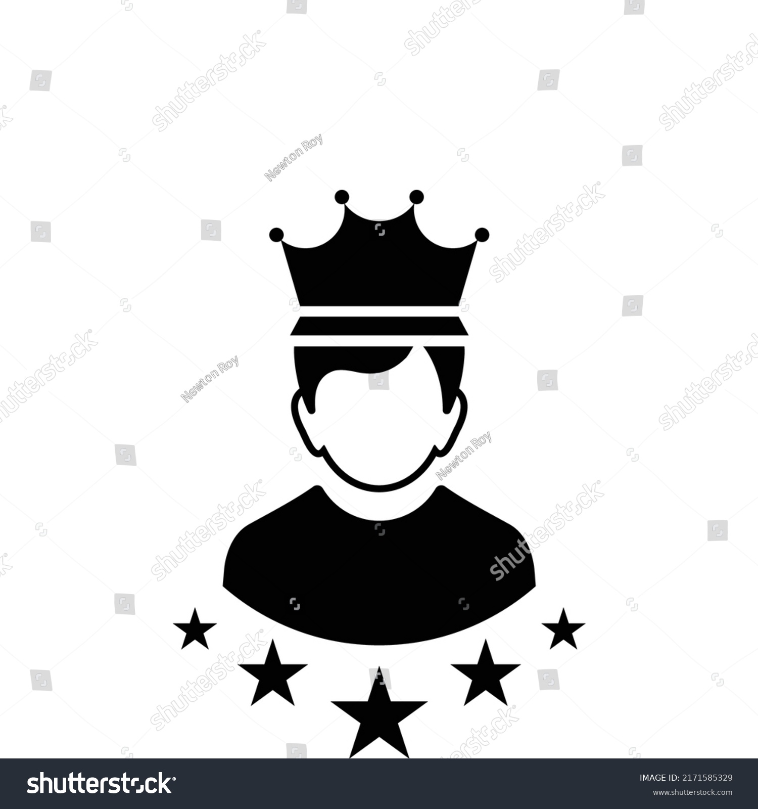 Premium Vip User Icon Black Vector Stock Vector (Royalty Free ...