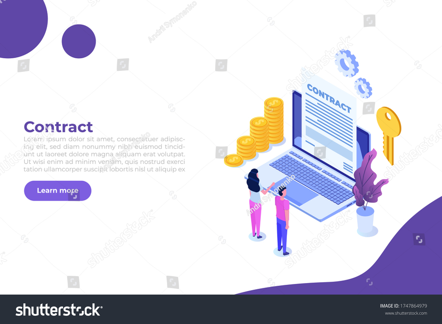 Preparation Business Contract Concept Vector Illustration Stock Vector ... Preparation Business Contract Concept Vector Illustration Stock Vector ...