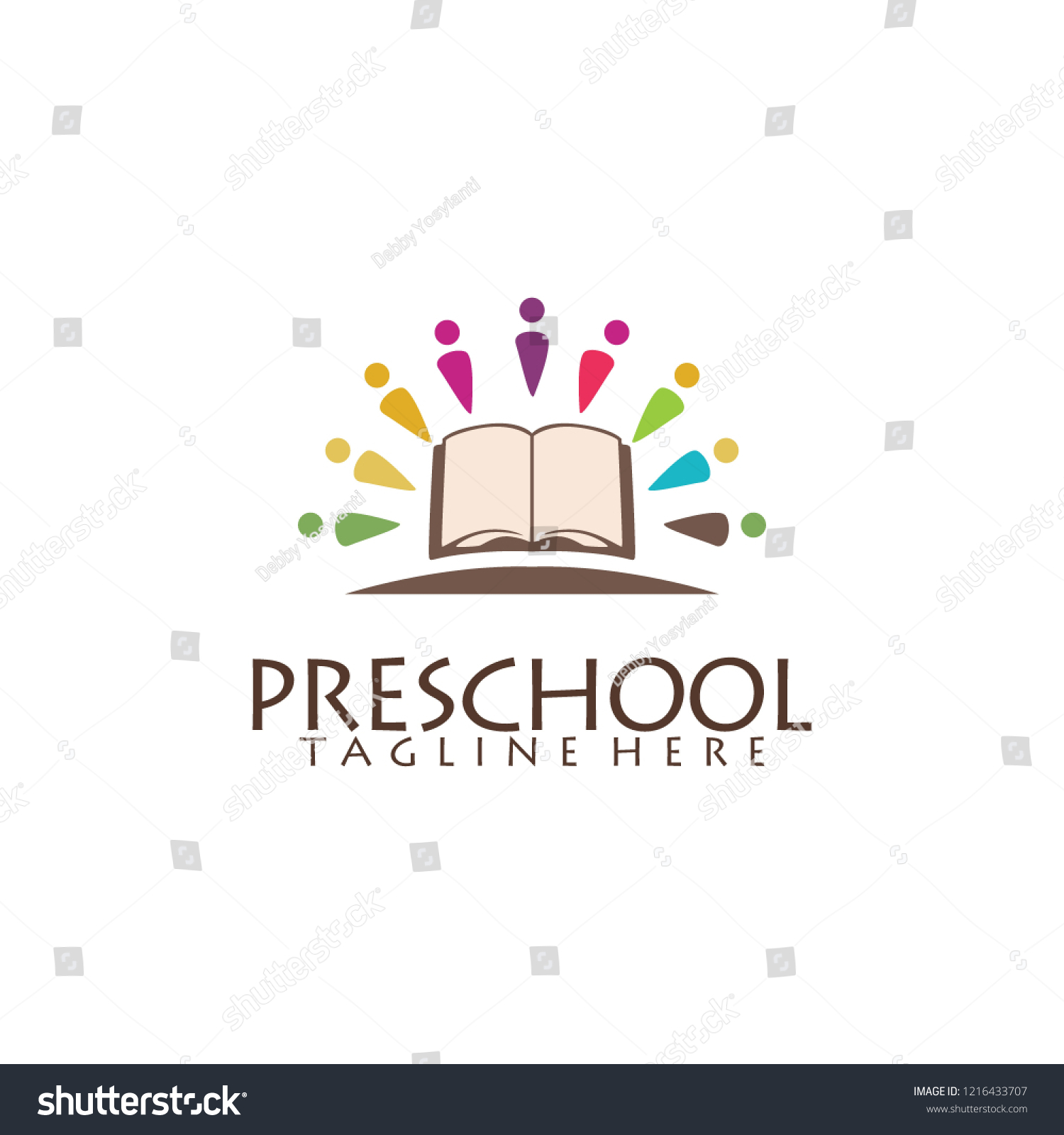 Preschool Logo Design Stock Vector (Royalty Free) 1216433707