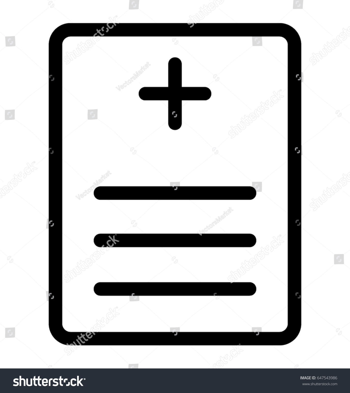 Prescription Vector Icon Stock Vector (Royalty Free) 647543986 ...