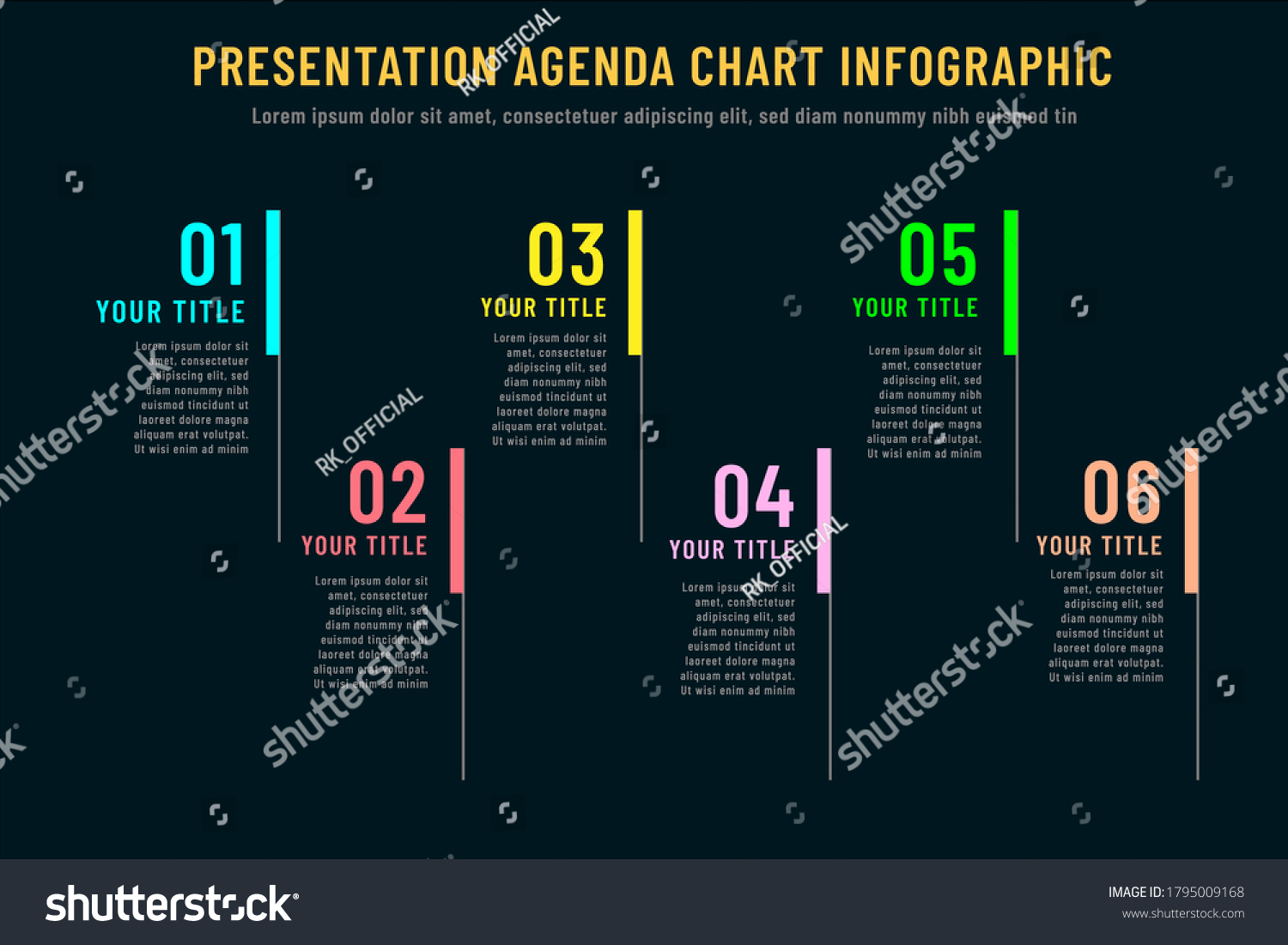 Presentation Agenda Chart Infographic Vector Stock Vector (Royalty Free ...