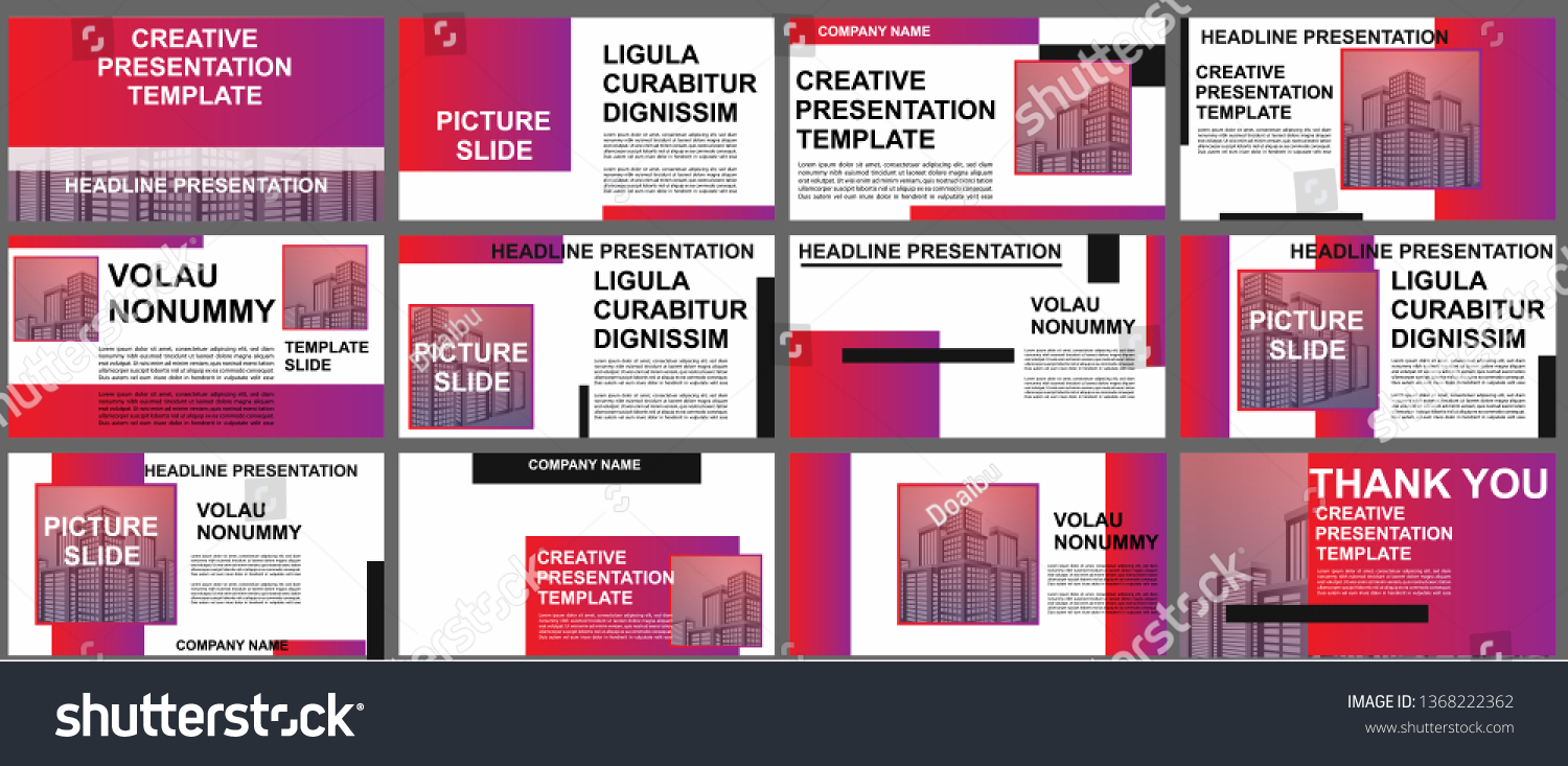 Presentation Slide Layout Background Elements Slide Stock Vector ...