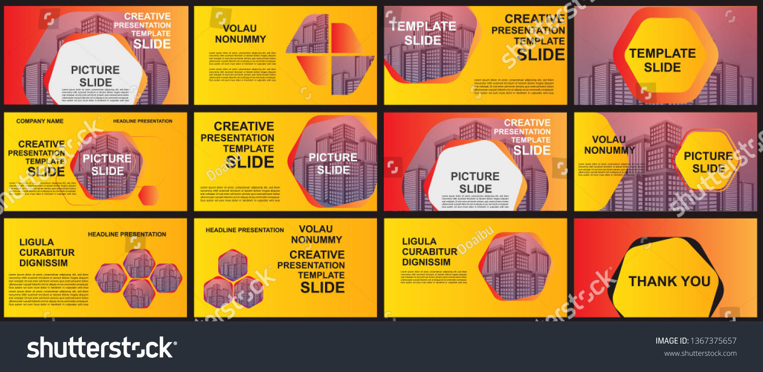 Presentation Slide Layout Background Elements Slide: เวกเตอร์สต็อก ...