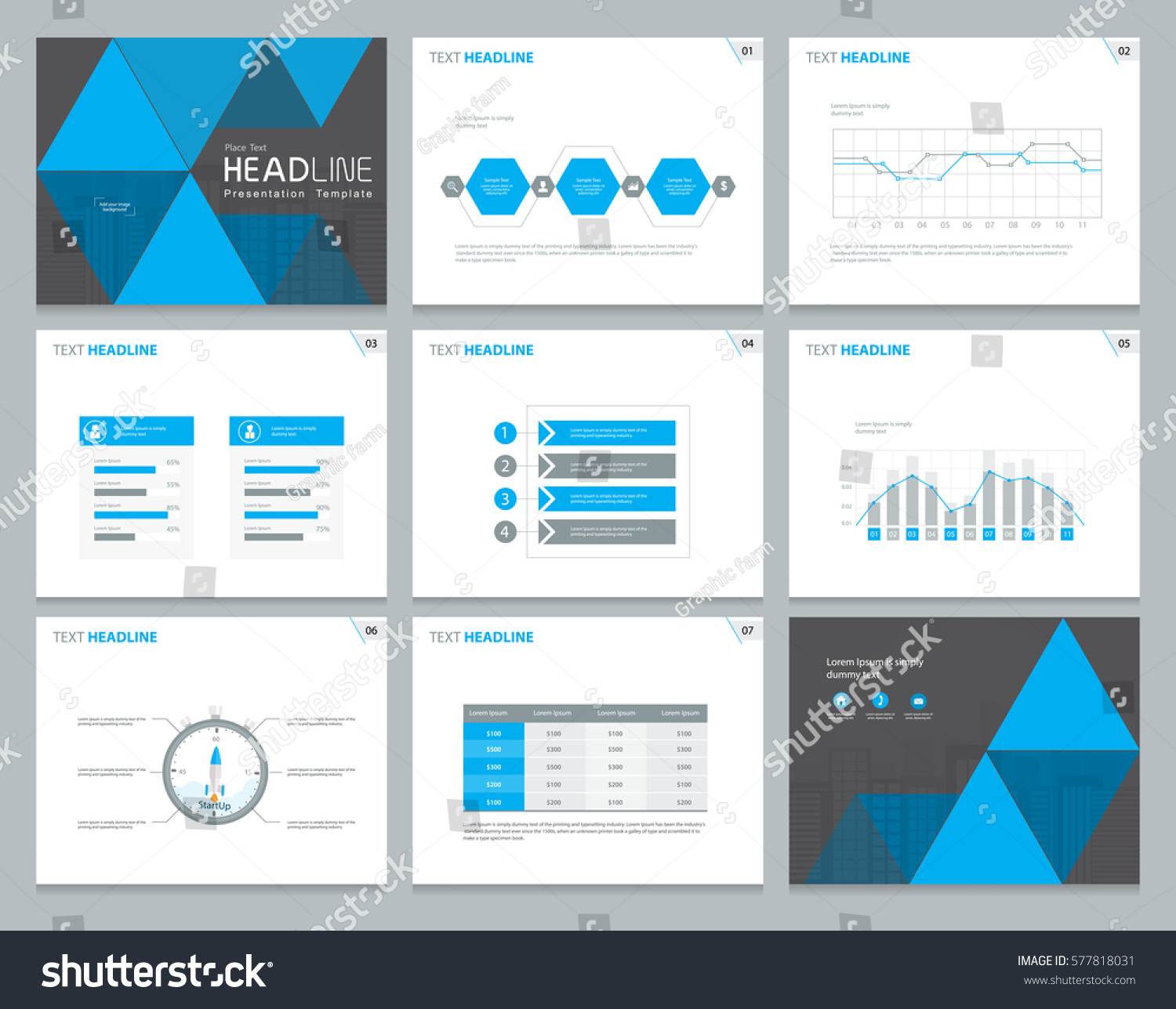Presentation Background Design Template Infographic Elements Stock ...