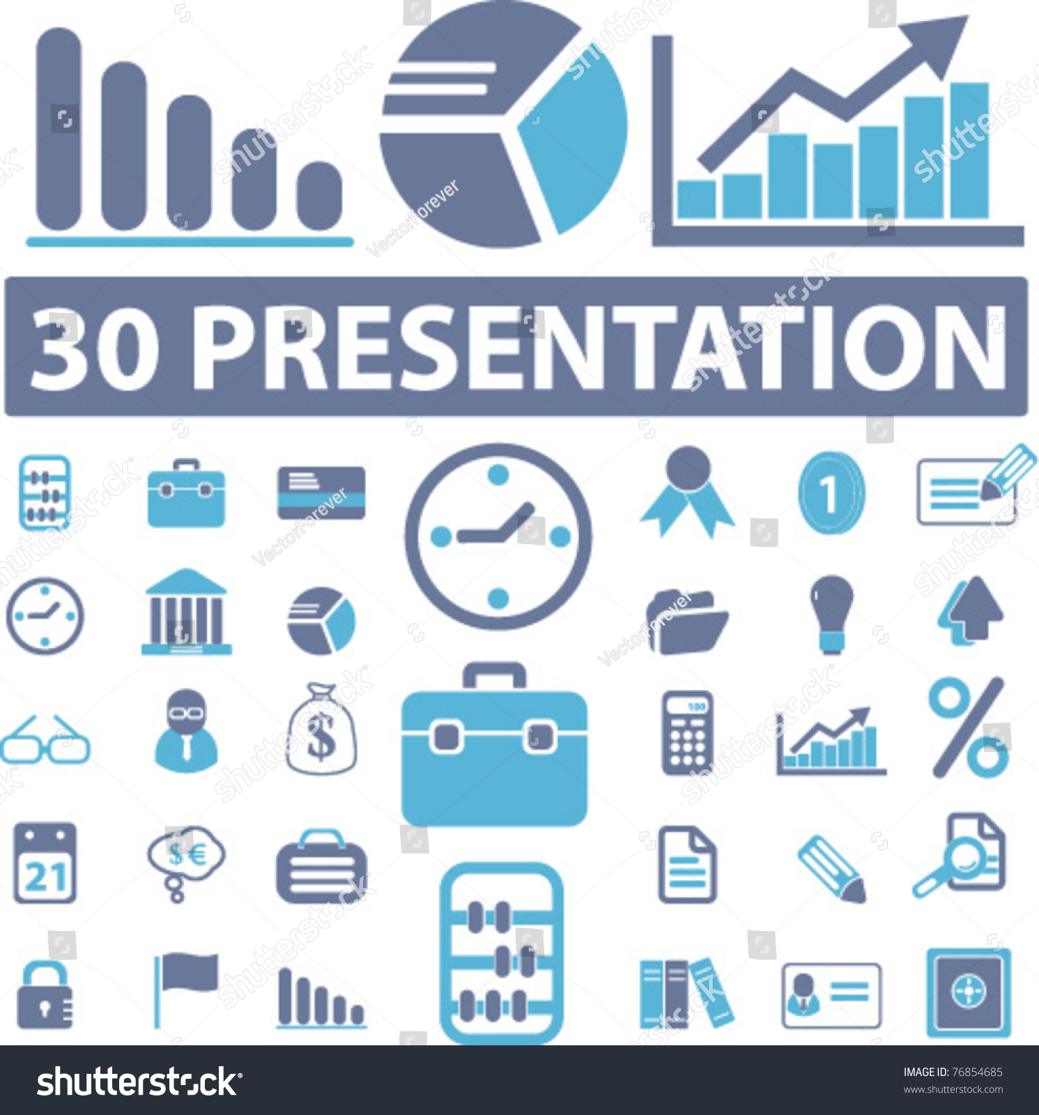 Presentation Icons, Signs, Vector Illustrations - 76854685 : Shutterstock