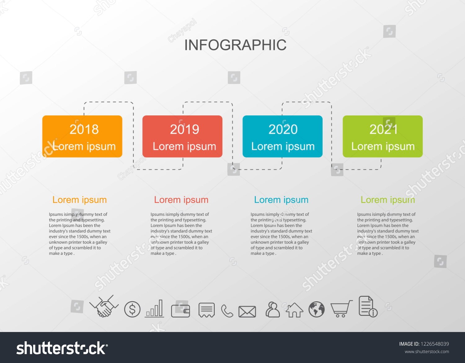 Presentation Infographic Creative Statistics Each Year Stock Vector ...