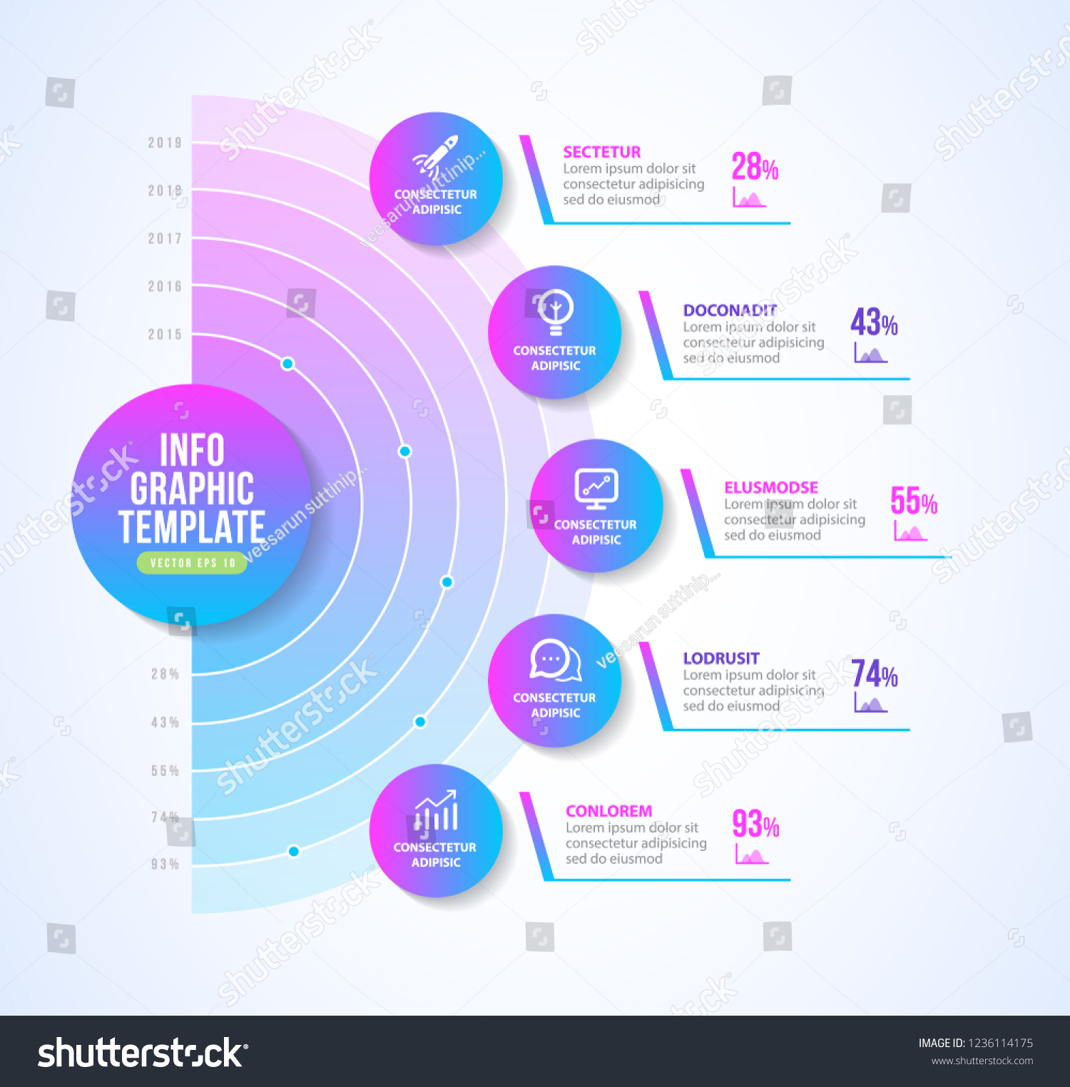 Presentation Infographic Layout Design Vector Creative: เวกเตอร์สต็อก ...