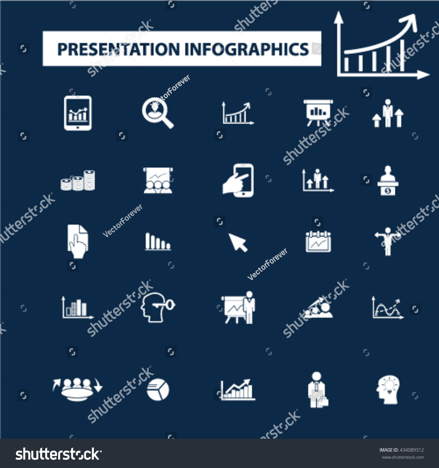 Presentation Infographics Icons Stock Vector (Royalty Free) 434089312