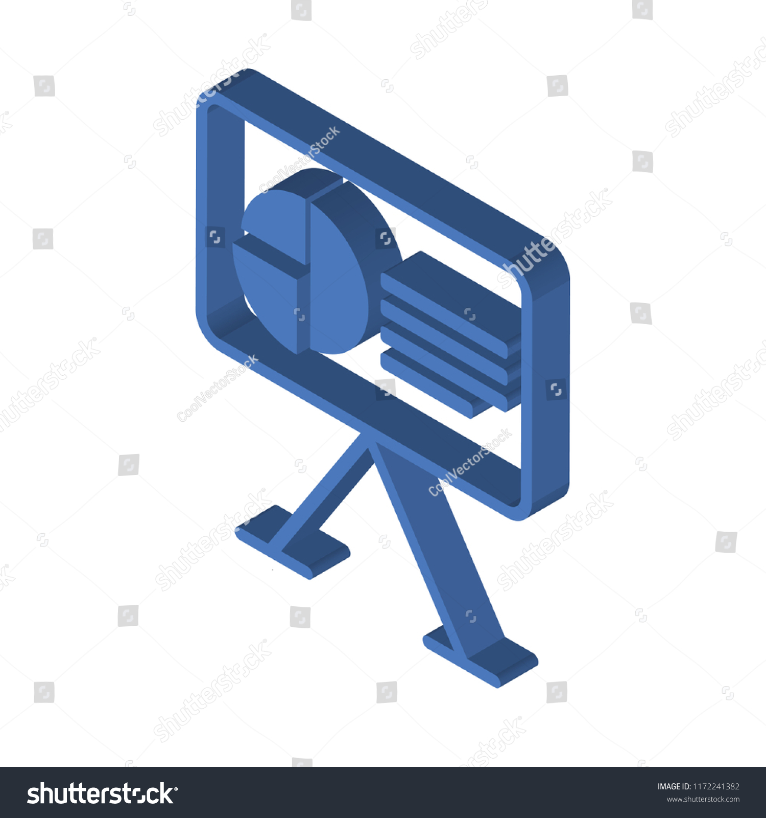 Presentation Isometric Left Top View 3d Stock Vector (Royalty Free ...