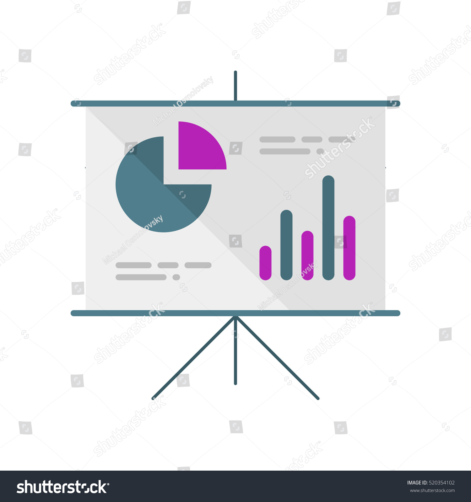 Presentation Schedule Diagram Vector Icon Purple Stock Vector (Royalty ...