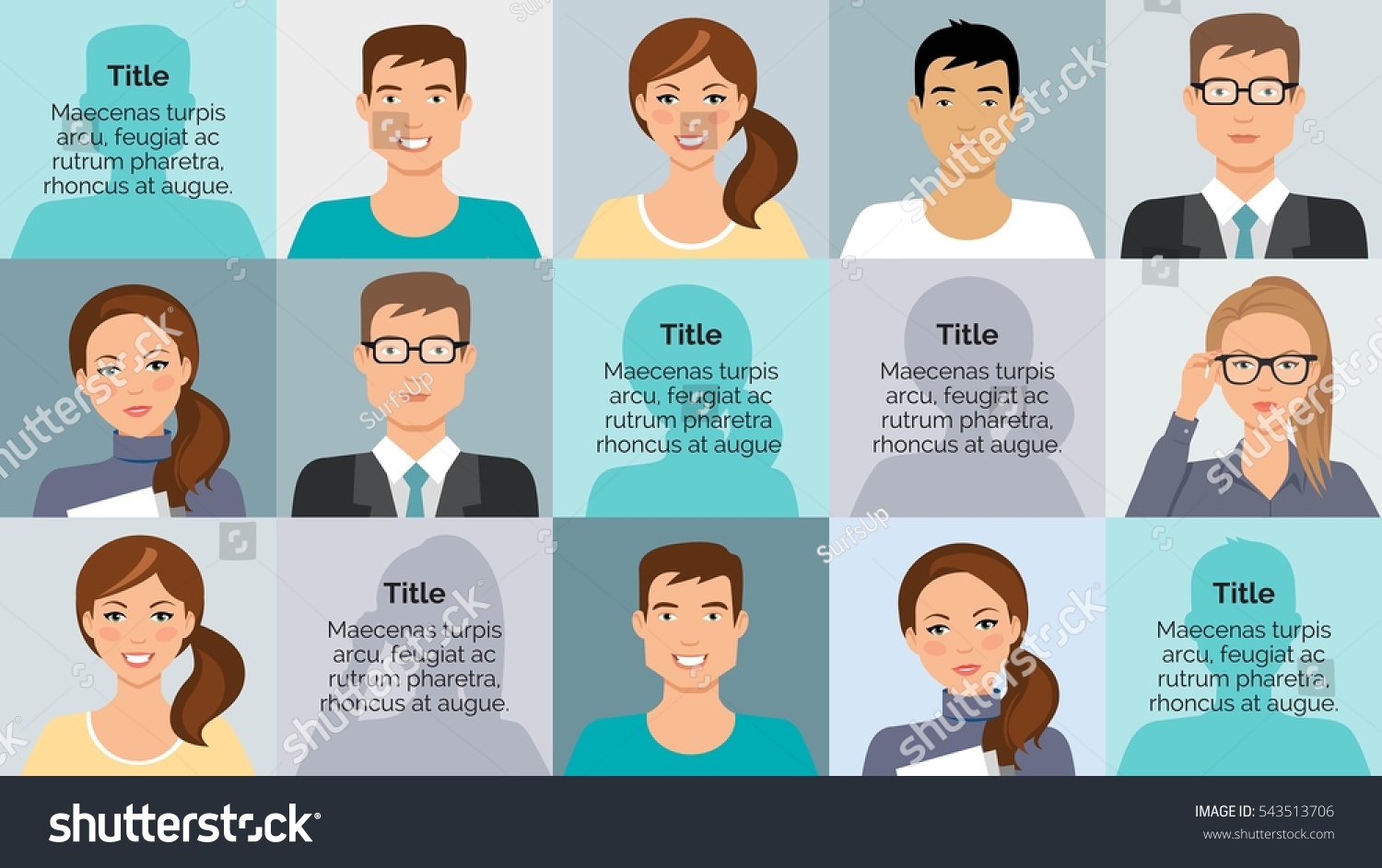 Presentation Slide Template Portraits Stock Vector (Royalty Free ...