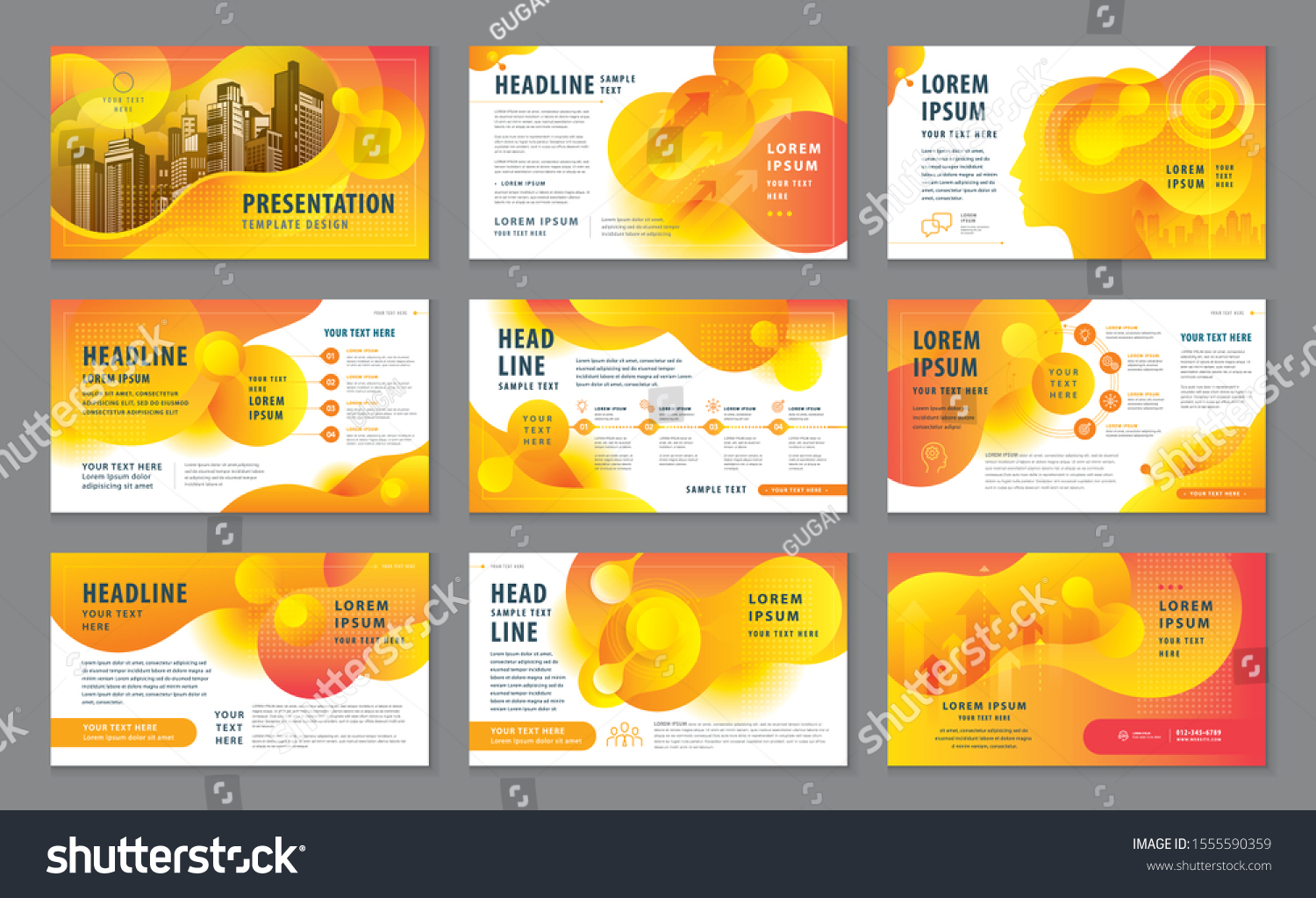 Presentation Templates Abstract Liquid Shape Fluid Stock Vector ...