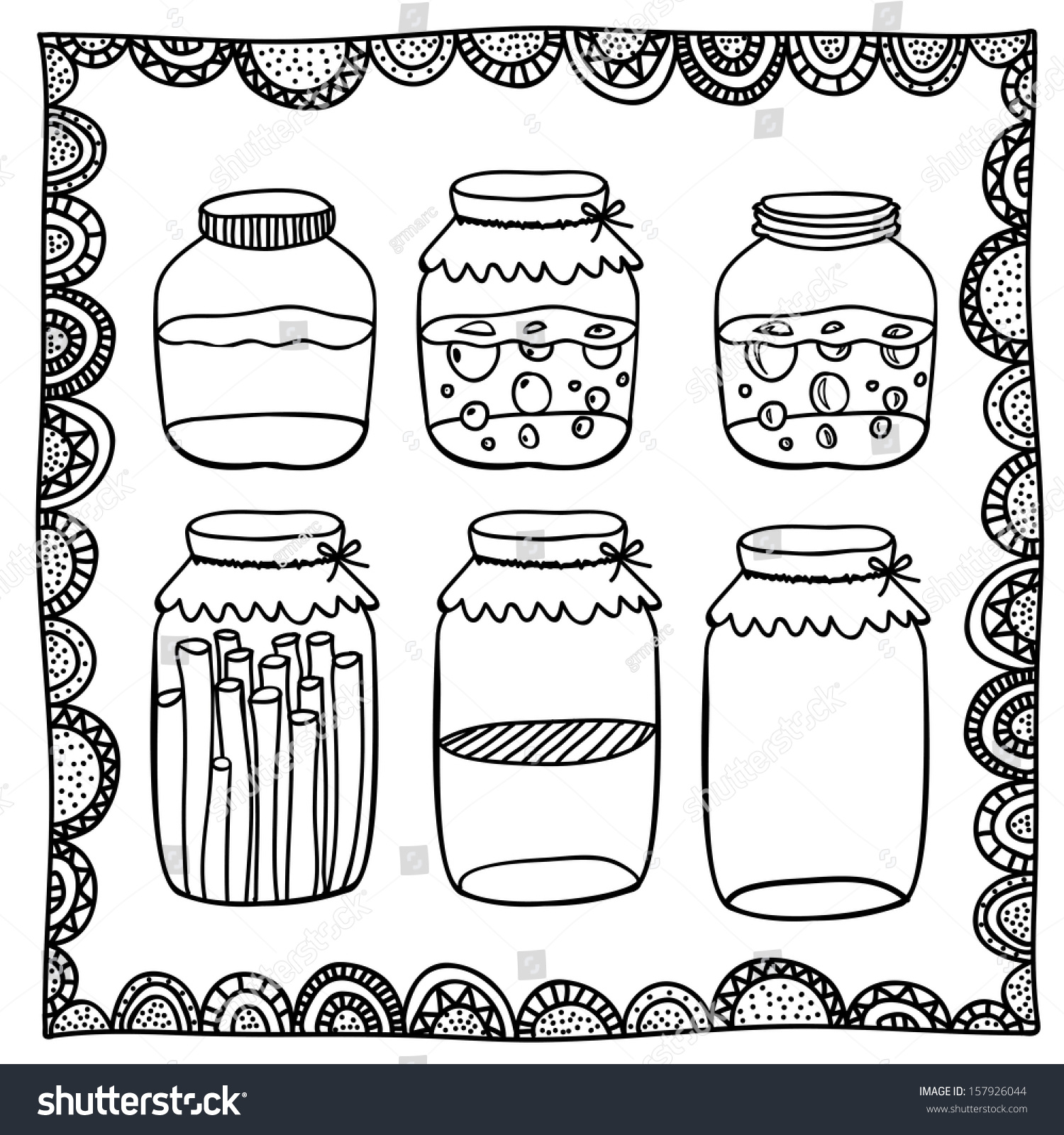Preserves Drawing Over White Background Vector Stock Vector (Royalty ...
