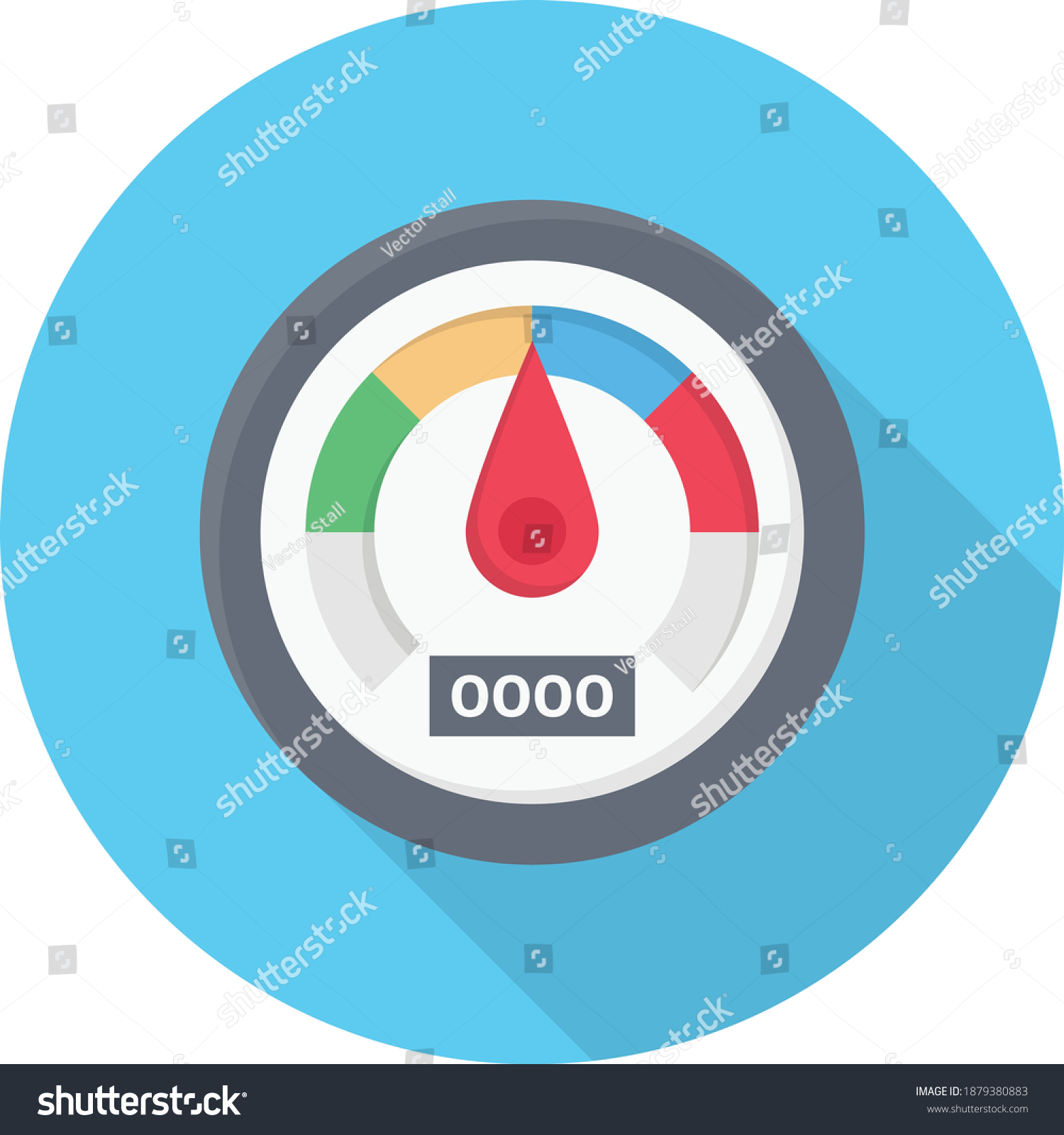Pressure Vector Colour Flat Icon Stock Vector (Royalty Free) 1879380883 ...