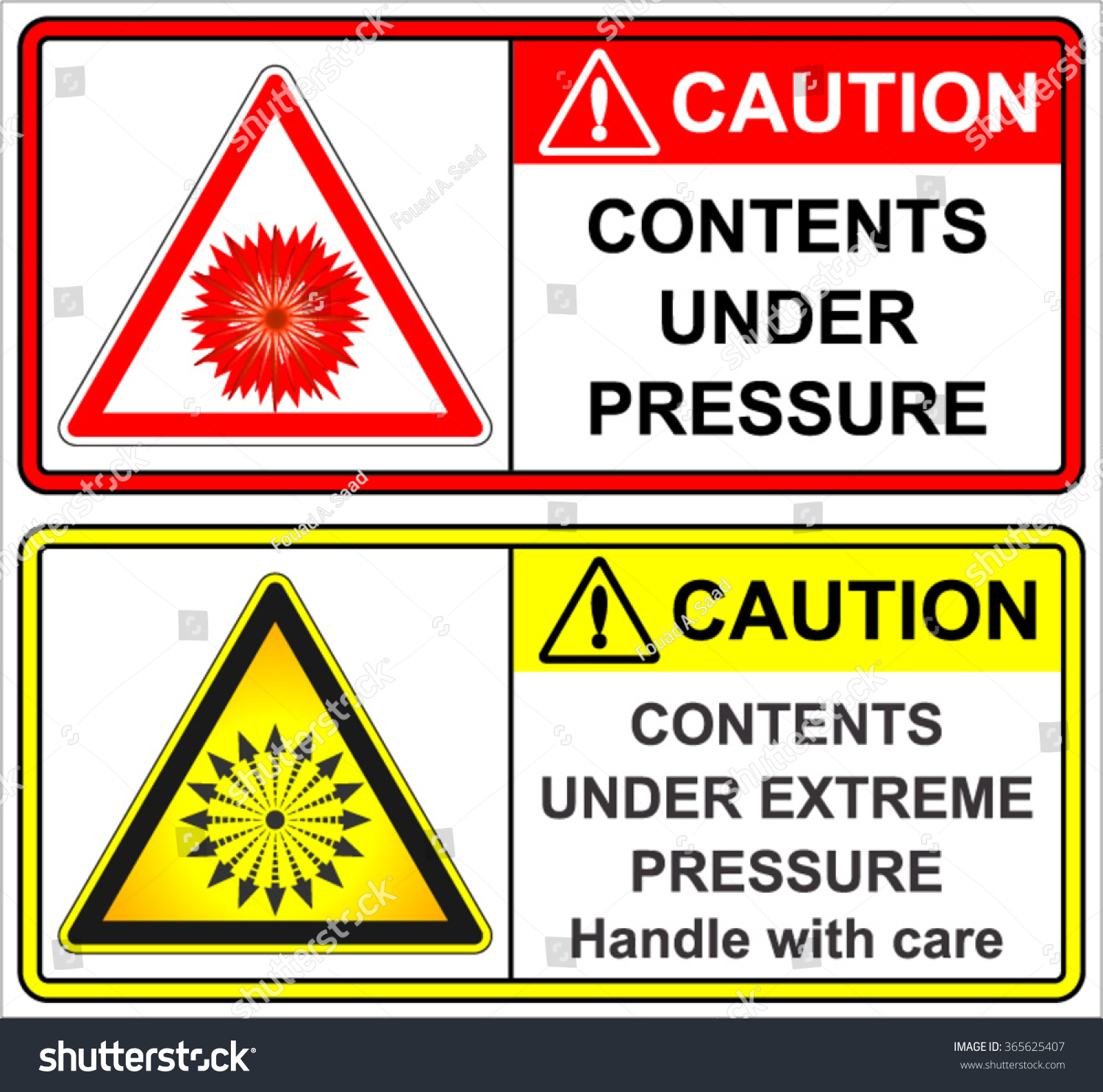 Pressure Warning Signs: vector de stock (libre de regalías) 365625407 ...