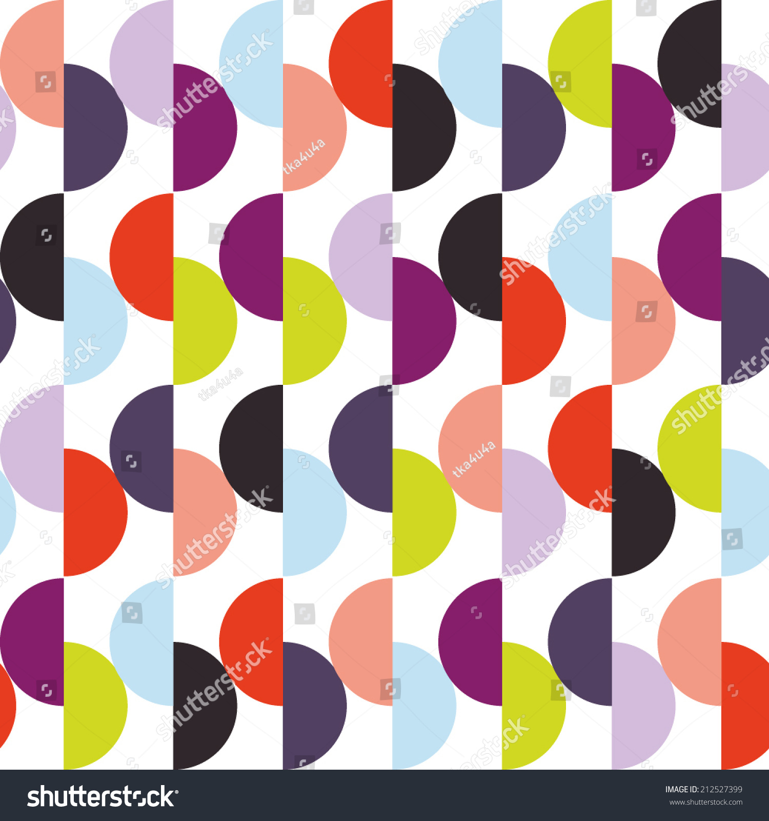 Pretty Abstract Seamless Geometrical Pattern Half Stock Vector (Royalty ...