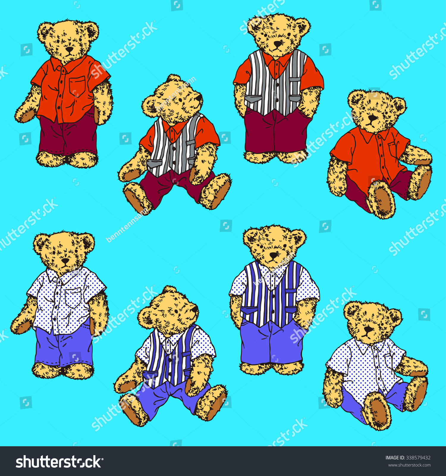 Pretty Bear Illustration Stock Vector (Royalty Free) 338579432 ...
