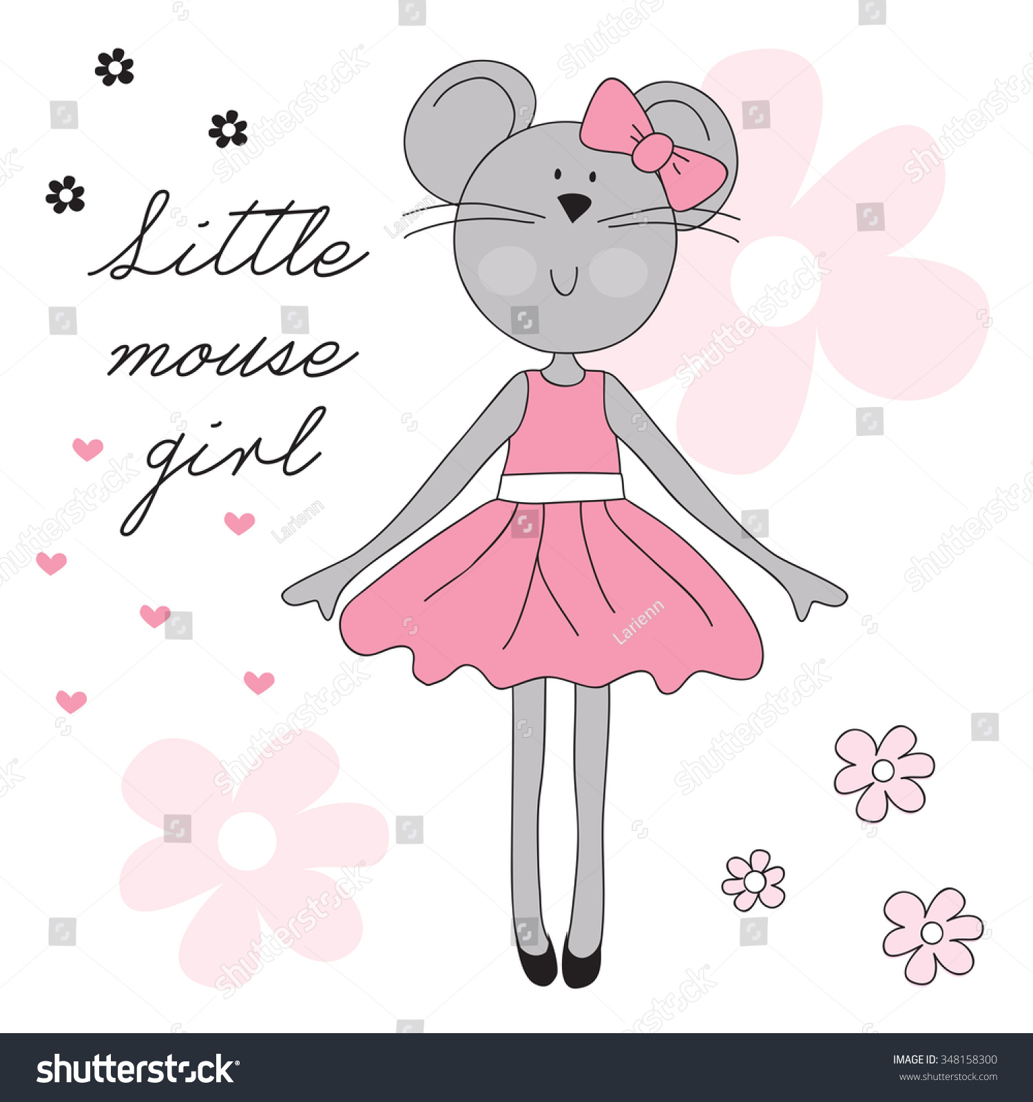 Pretty Little Mouse Vector Illustration Stock Vector (Royalty Free ... Pretty Little Mouse Vector Illustration Stock Vector (Royalty Free ...