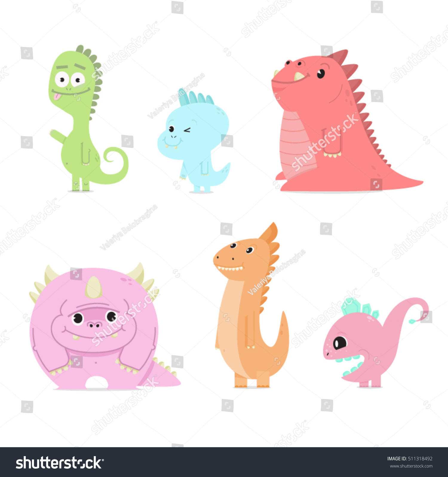 Pretty Monsters Set Stock Vector (Royalty Free) 511318492