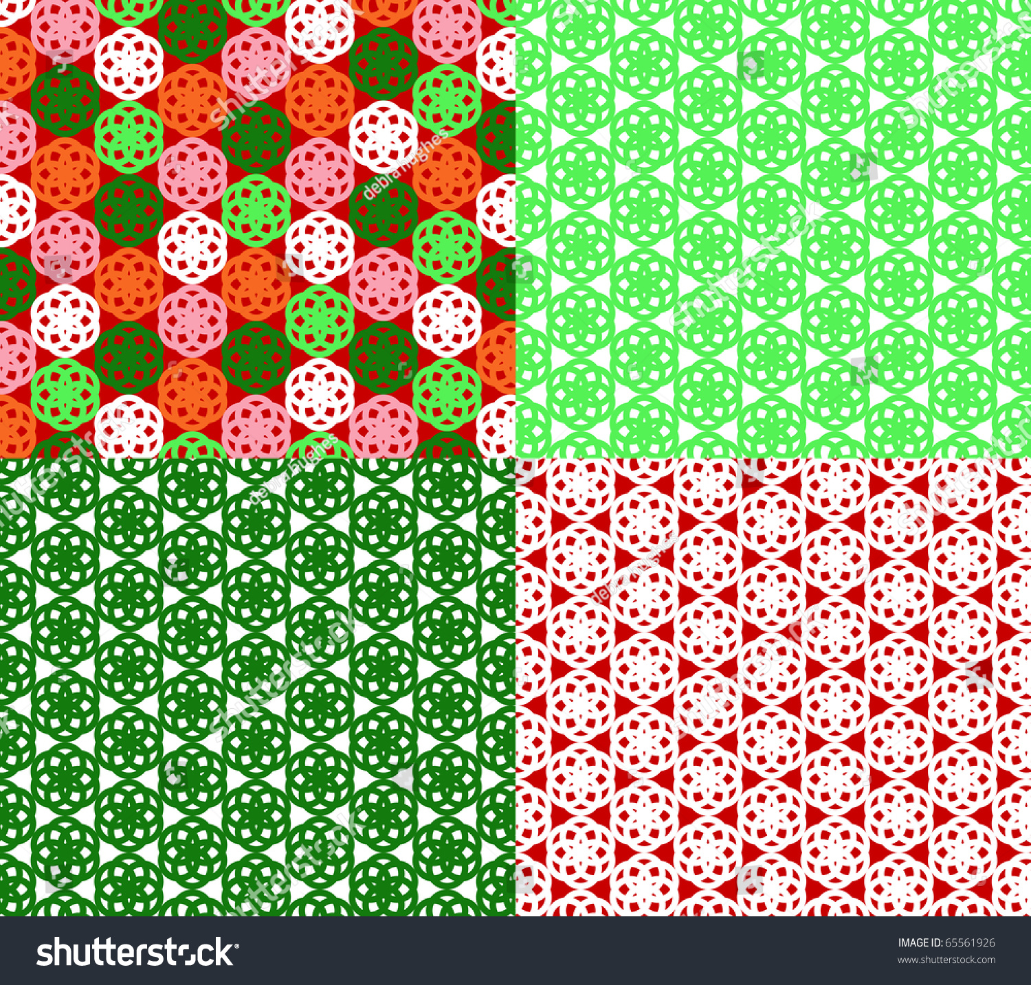 Pretty Pattern 4 Color Choices Layered Stock Vector Illustration ...