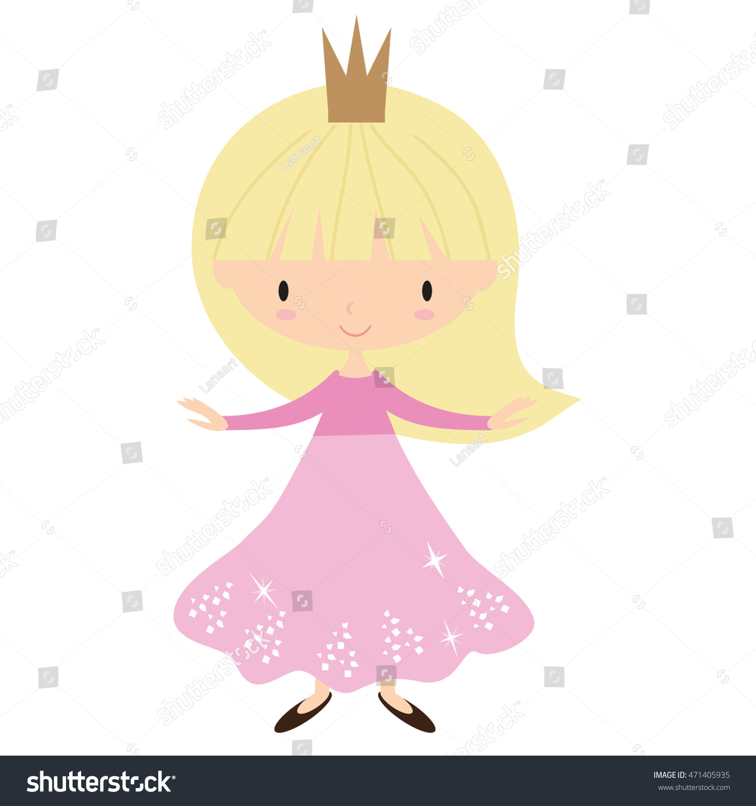 Pretty Princess Vector Illustration Stock Vector (Royalty Free ...
