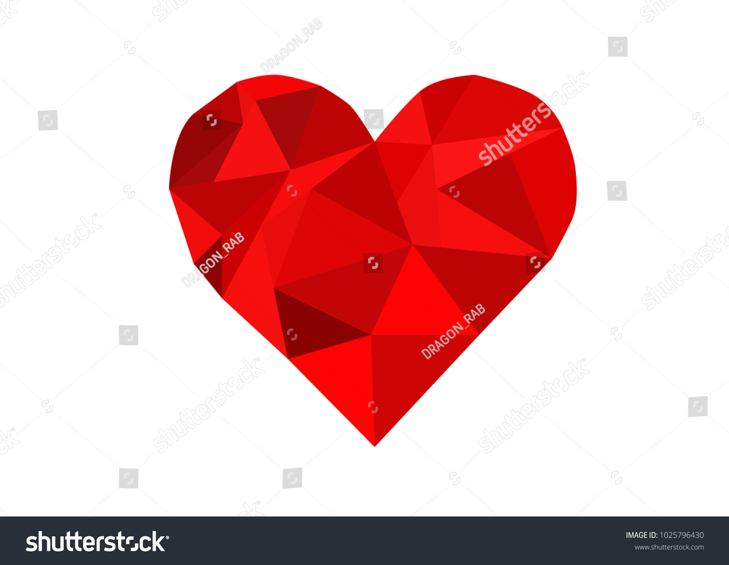 Pretty Red Heart Stock Vector (Royalty Free) 1025796430