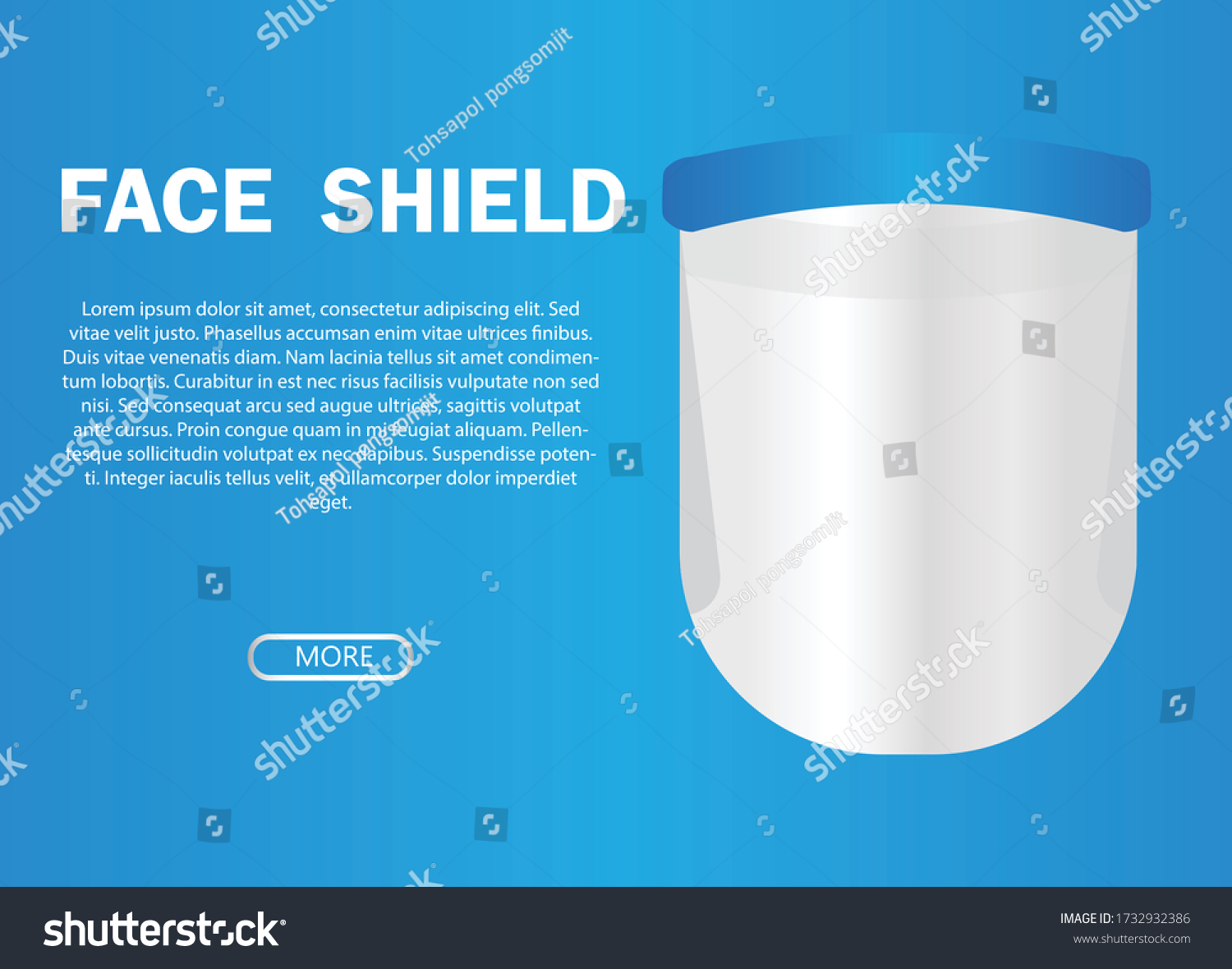 Prevention Virus Face Shield New Normal Stock Vector (Royalty Free ...